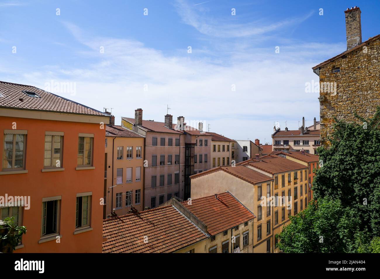 Croix-Rousse district, Lyon, Auvergne Rhone-Alps region, Central ...