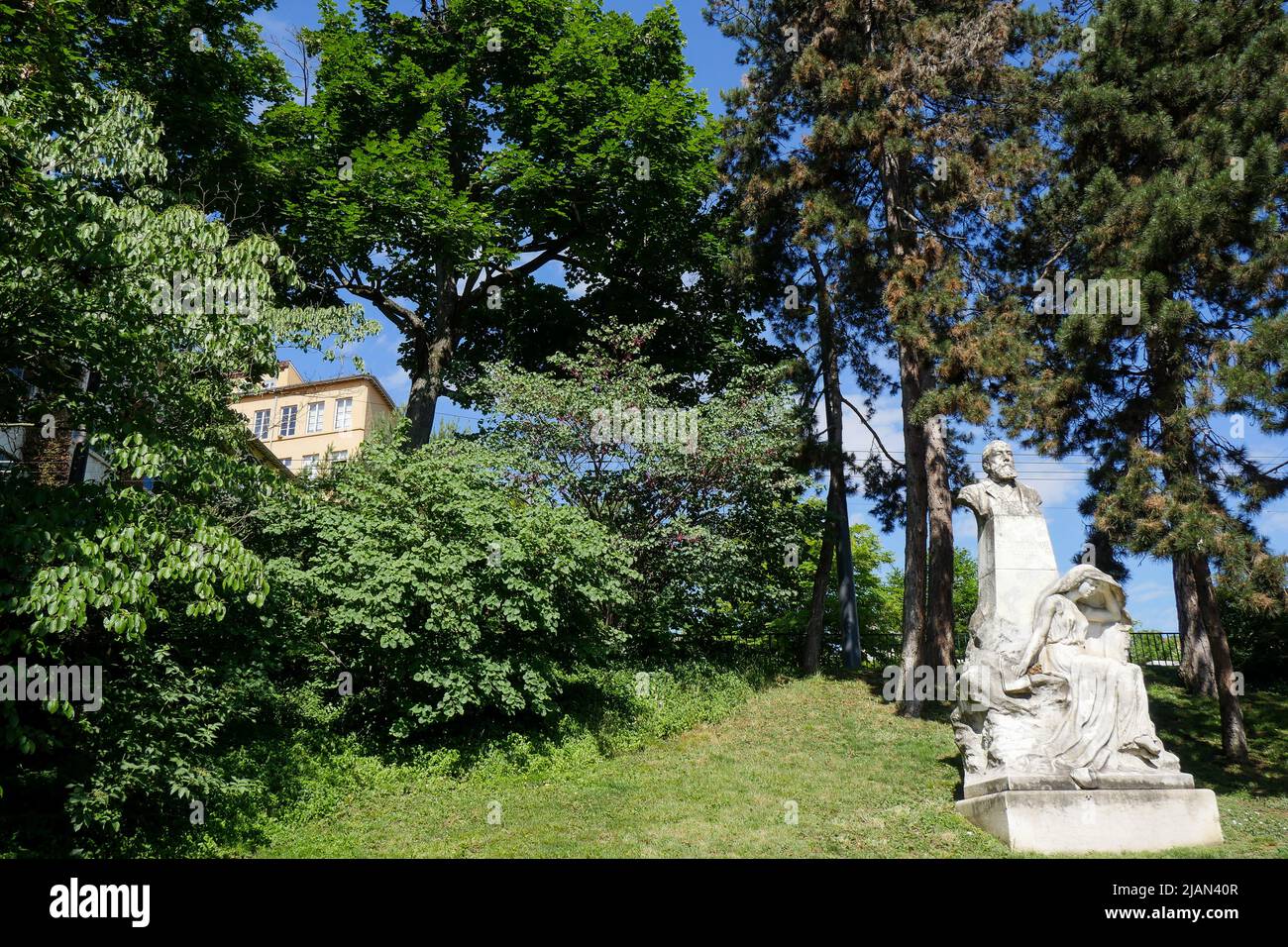 Le Gros Caillou garden, Croix-Rousse district, Lyon, Auvergne Rhone ...