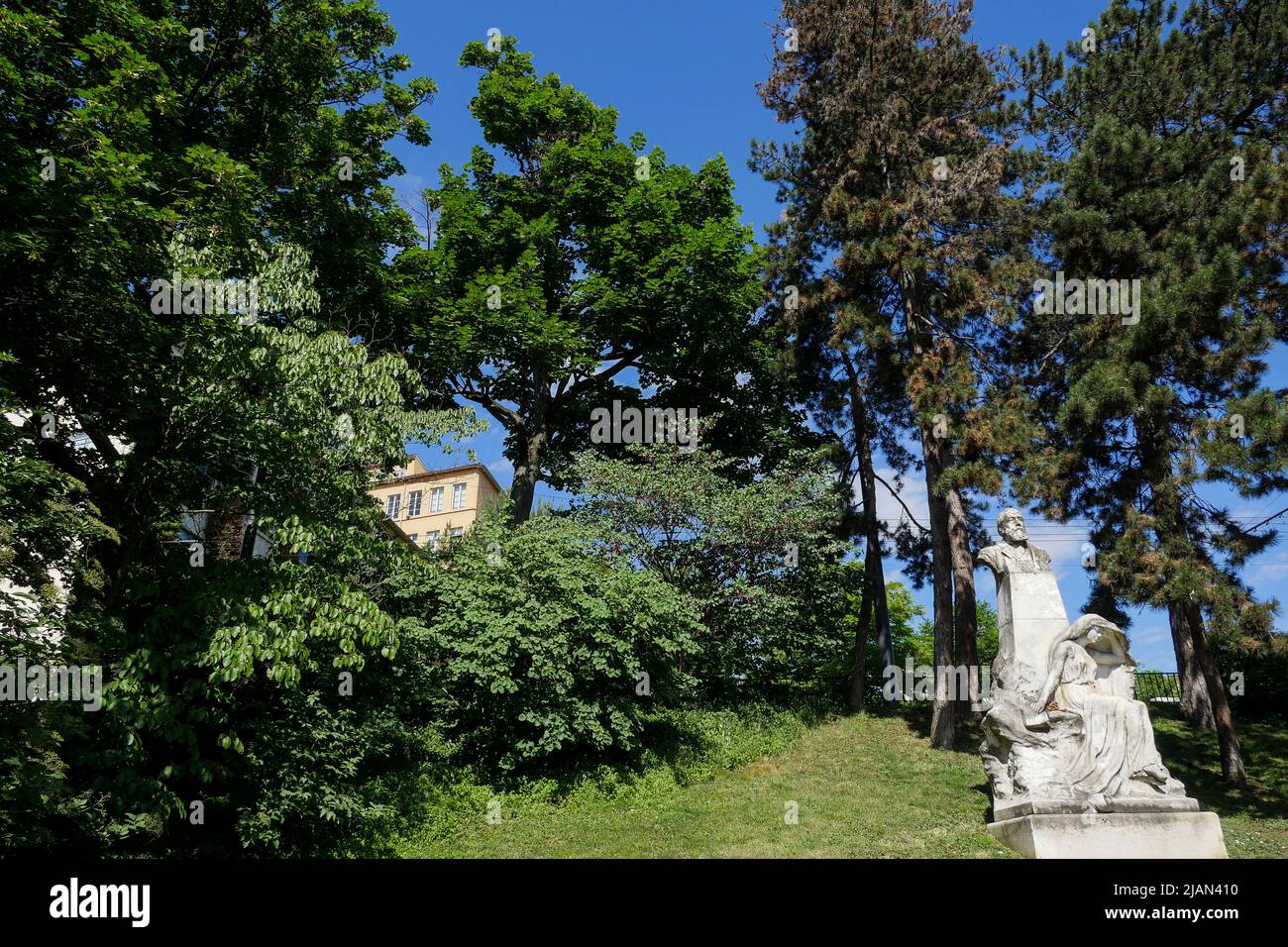 Le Gros Caillou garden, Croix-Rousse district, Lyon, Auvergne Rhone ...
