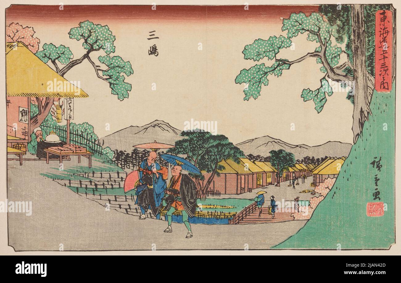 Mishima, board 12 from the series: Fifty three stages of the Tokaido ...