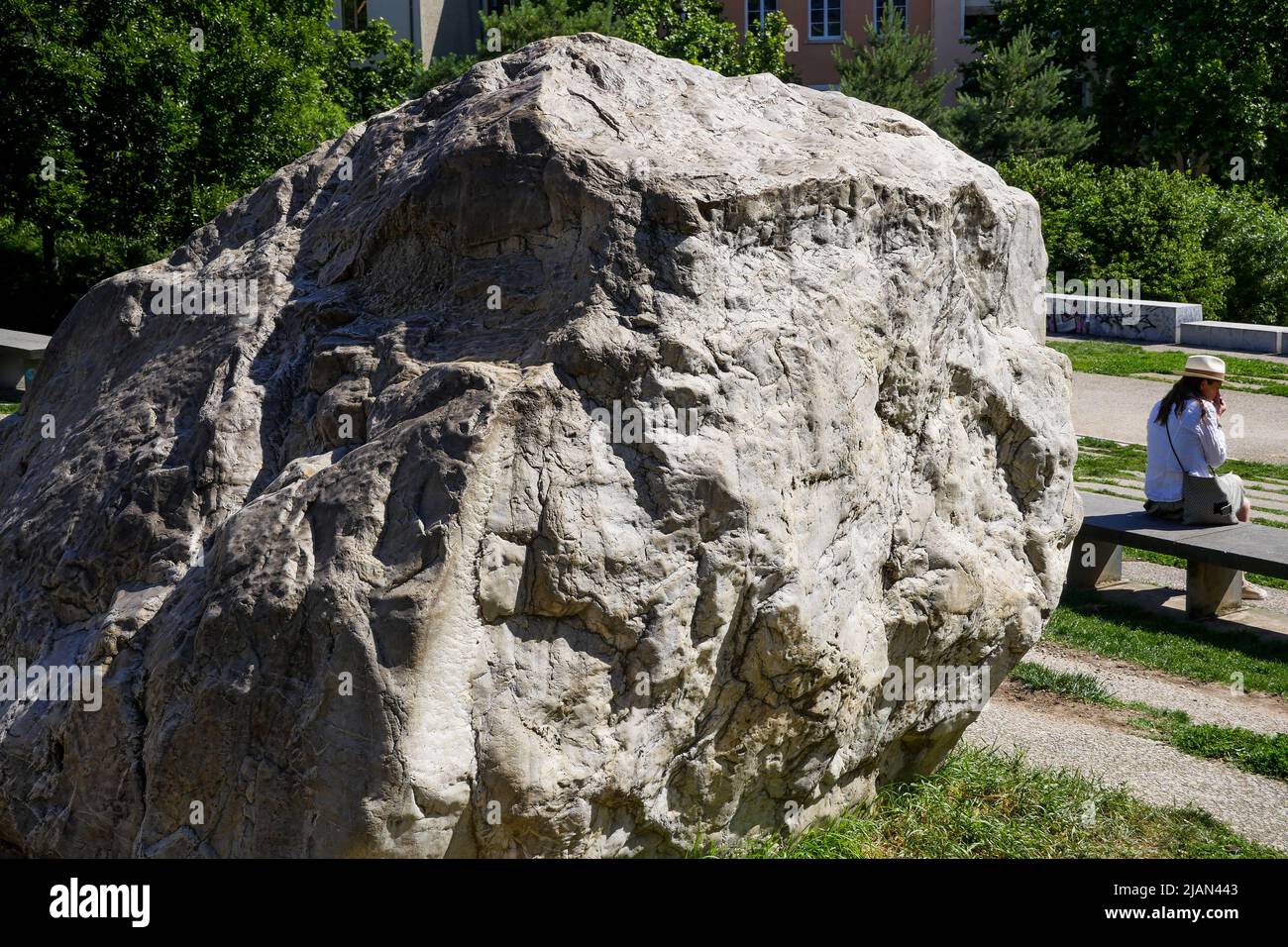 Le Gros Caillou garden, Croix-Rousse district, Lyon, Auvergne Rhone ...