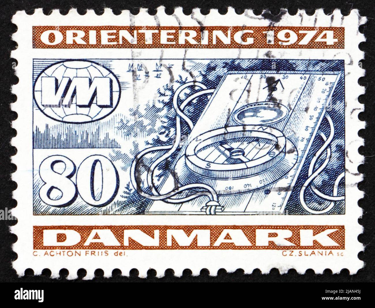 1974 denmark map hi-res stock photography and images - Alamy
