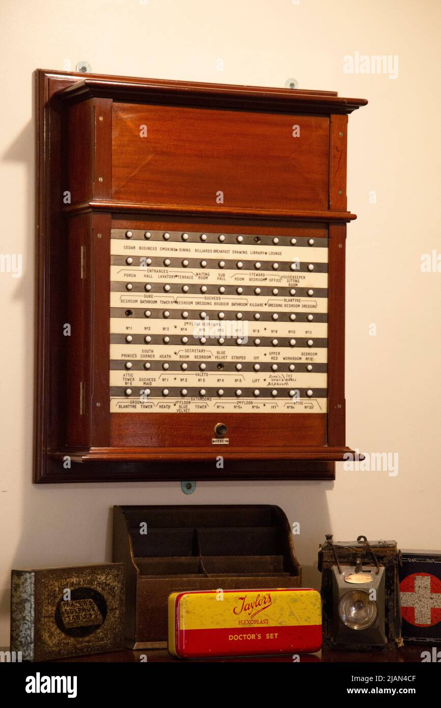 Buttler servant call box, Footman's Pantry, Dunrobin Castle, Golspie ...