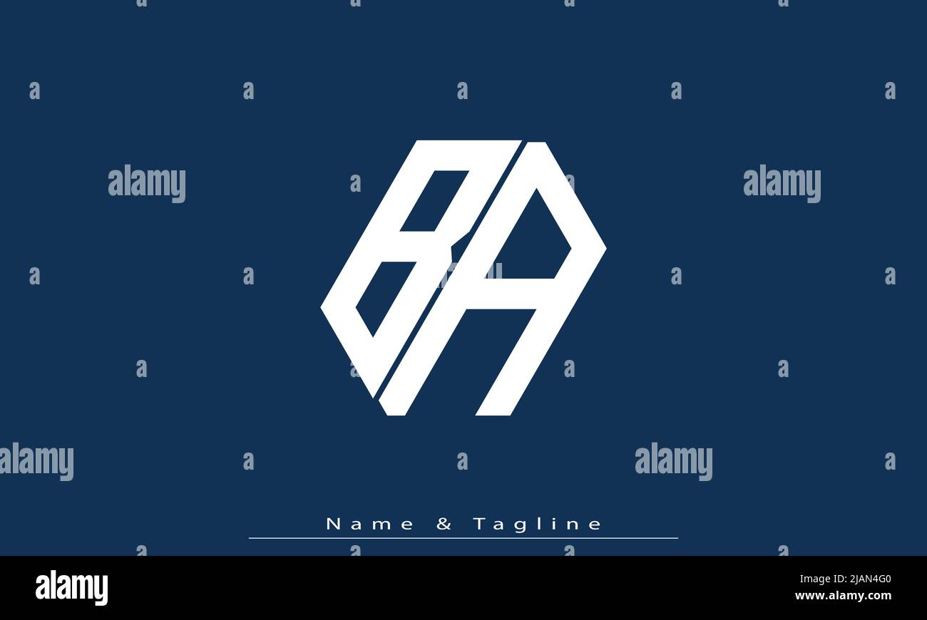 Alphabet letters Initials Monogram logo BA, AB Stock Vector Image & Art ...