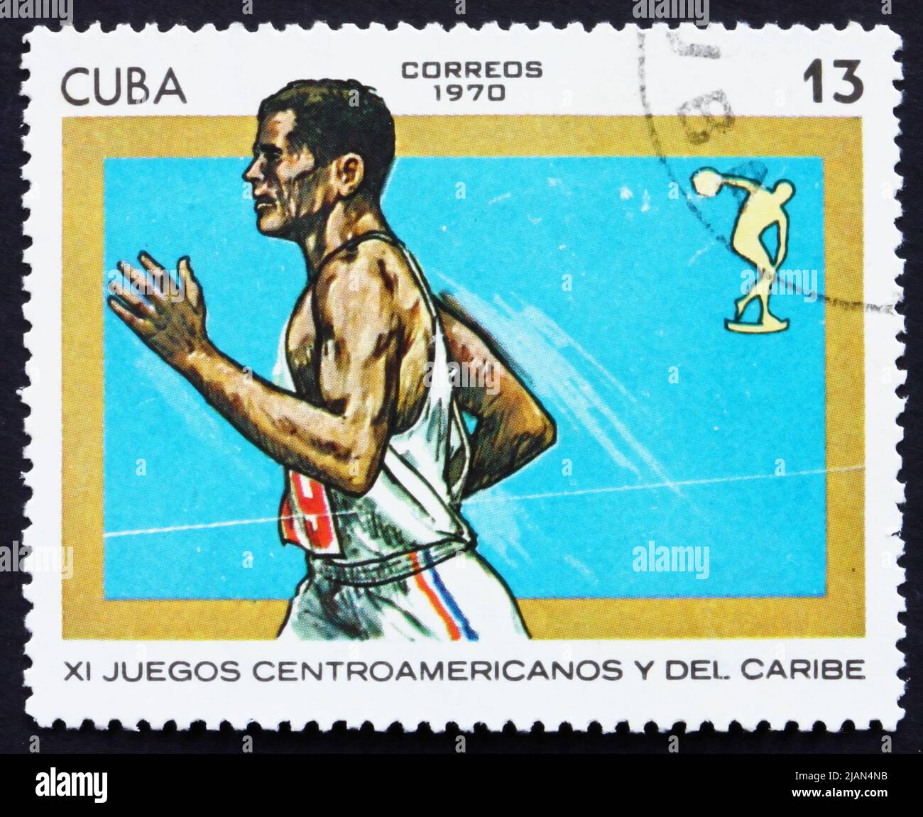 CUBA - CIRCA 1970: a stamp printed in the Cuba shows Running, 11th ...