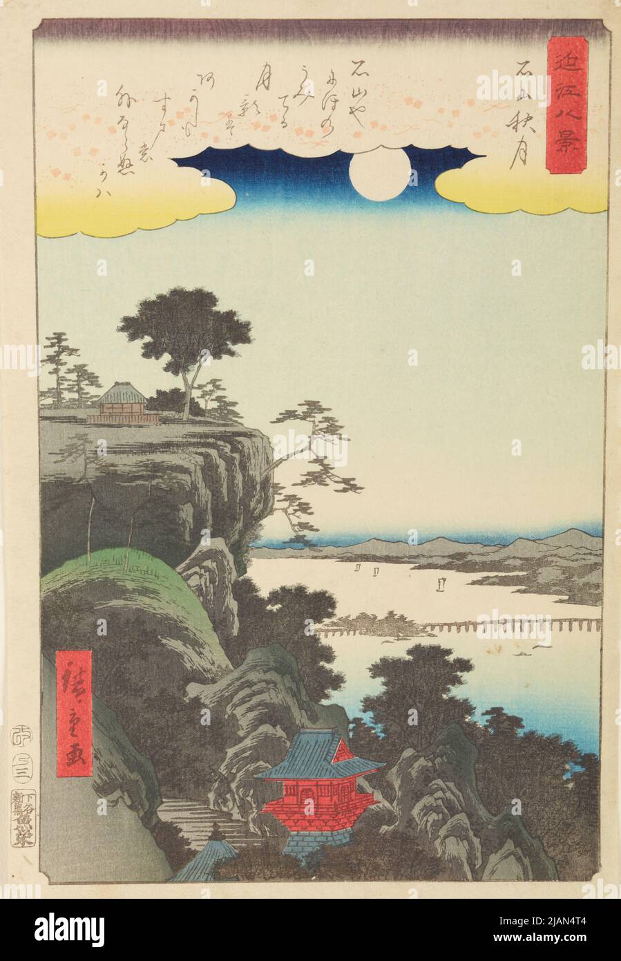 Autumn moon over Ishiyama Temple, board 3 from the series: Eight views ...