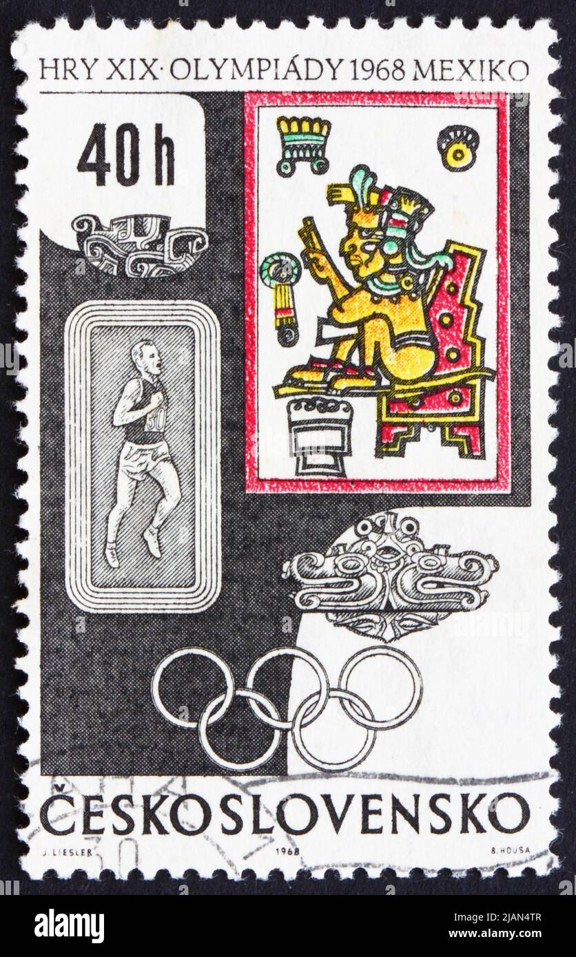 CZECHOSLOVAKIA - CIRCA 1968: a stamp printed in the Czechoslovakia ...