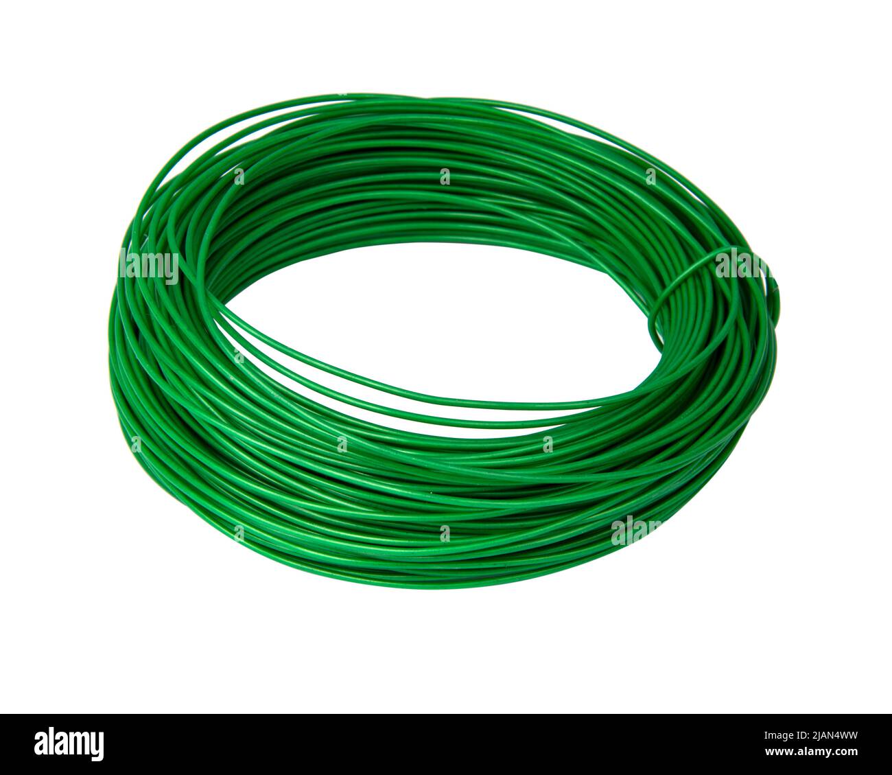 Green floristic wire tool metal isolated on the white background Stock ...