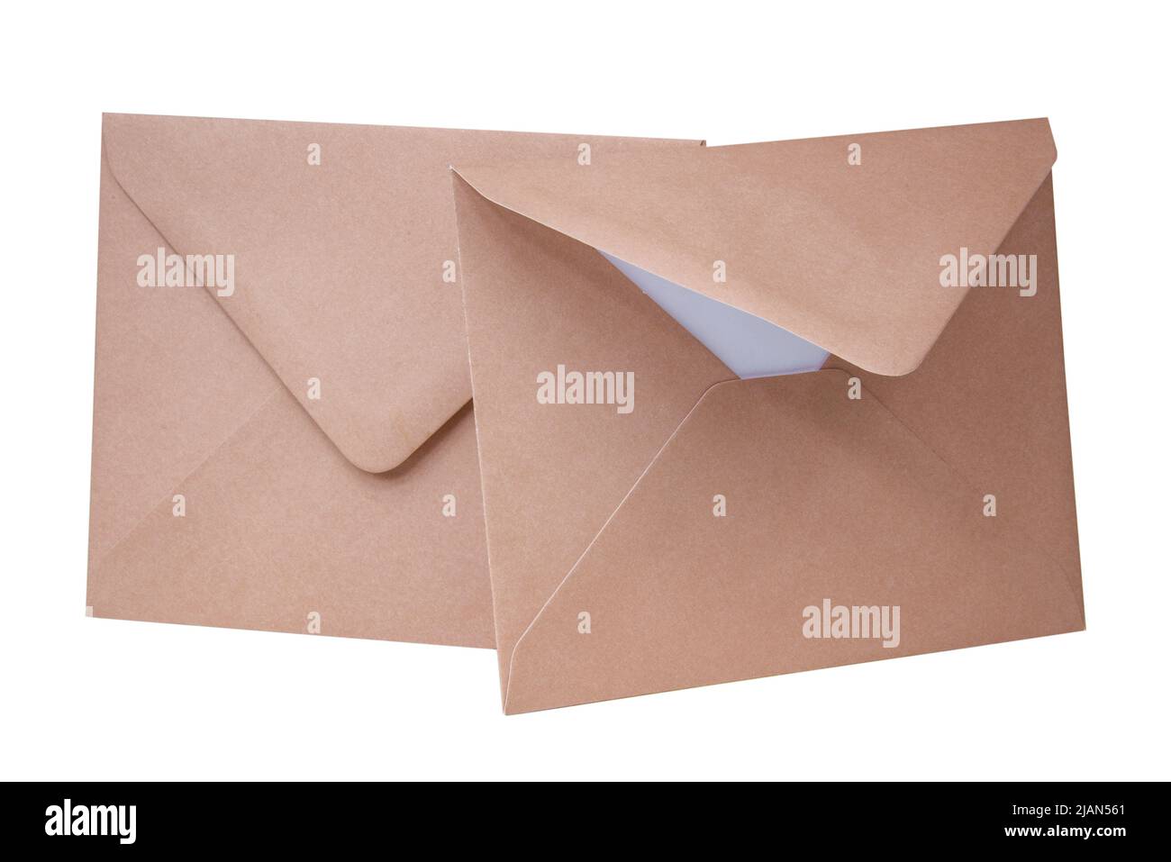 Craft brown envelope isolated on the white background Stock Photo - Alamy