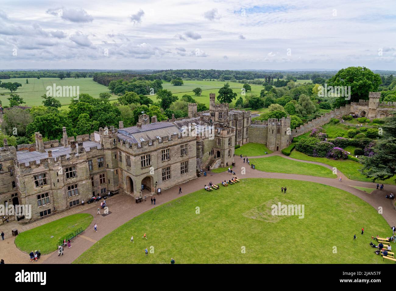 Warwick Castle - medieval castle in Warwick, Warwickshire - England ...