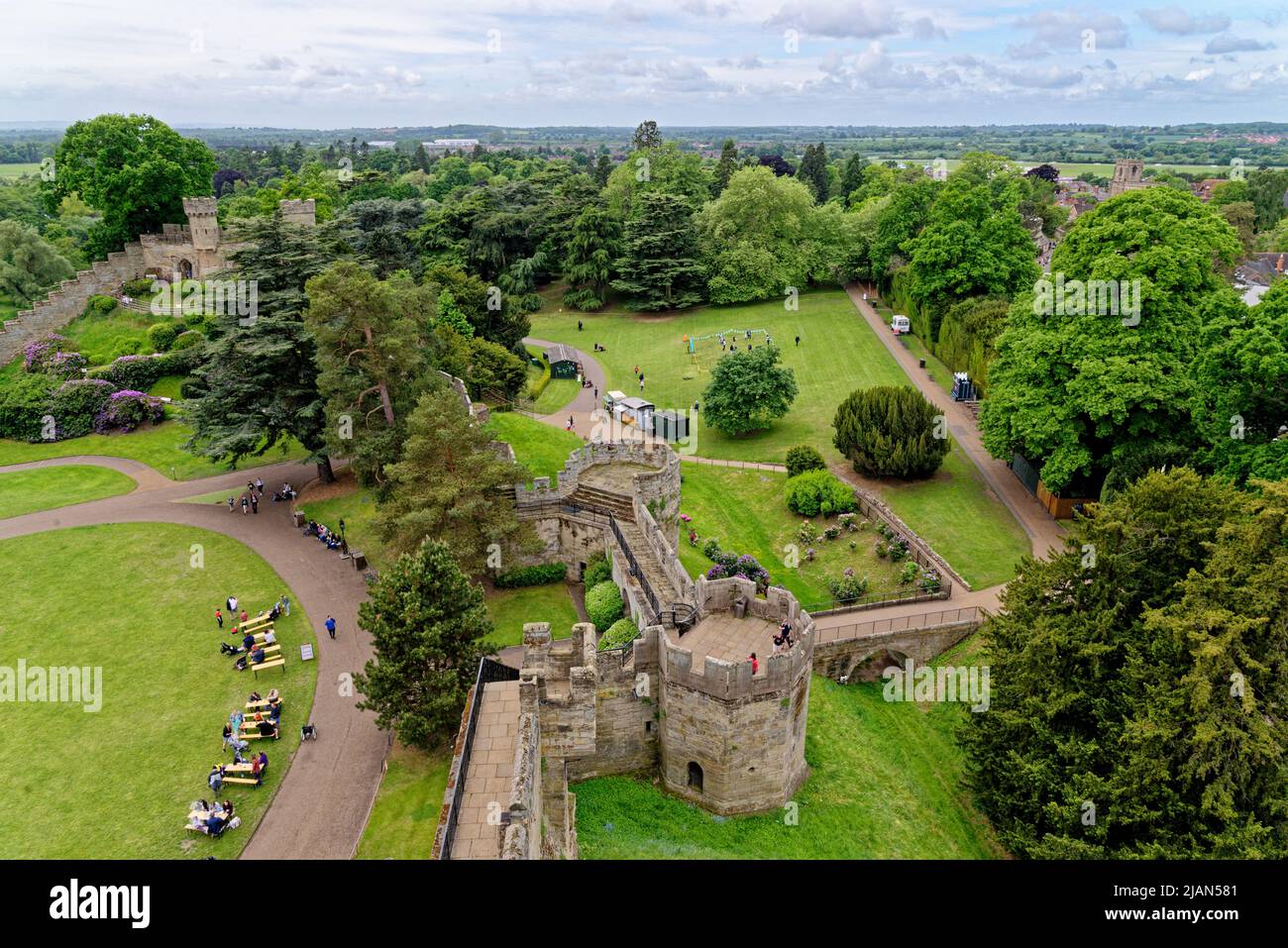 Warwick Castle - medieval castle in Warwick, Warwickshire - England ...