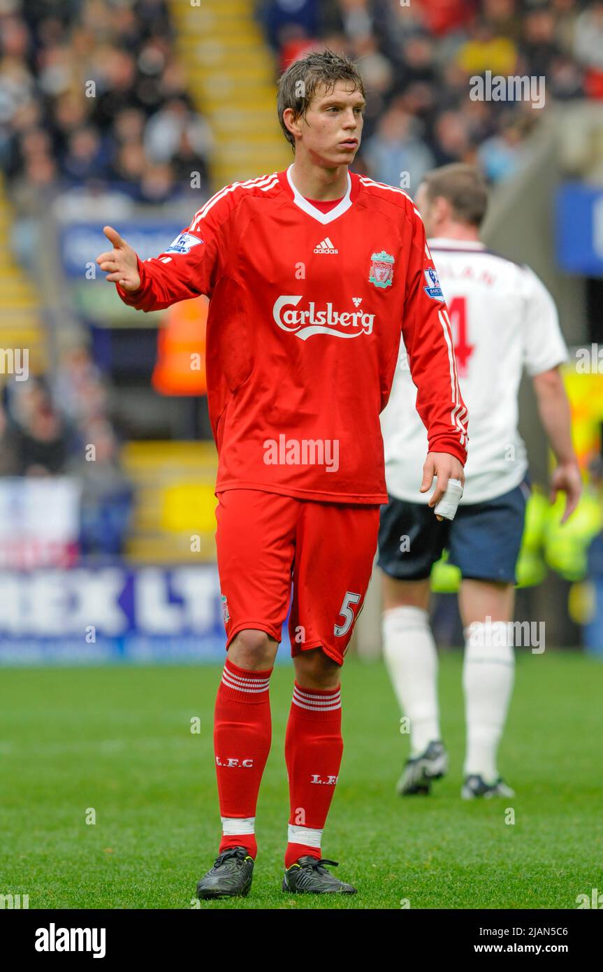 Liverpool Daniel Agger 2008 Stock Photo - Alamy