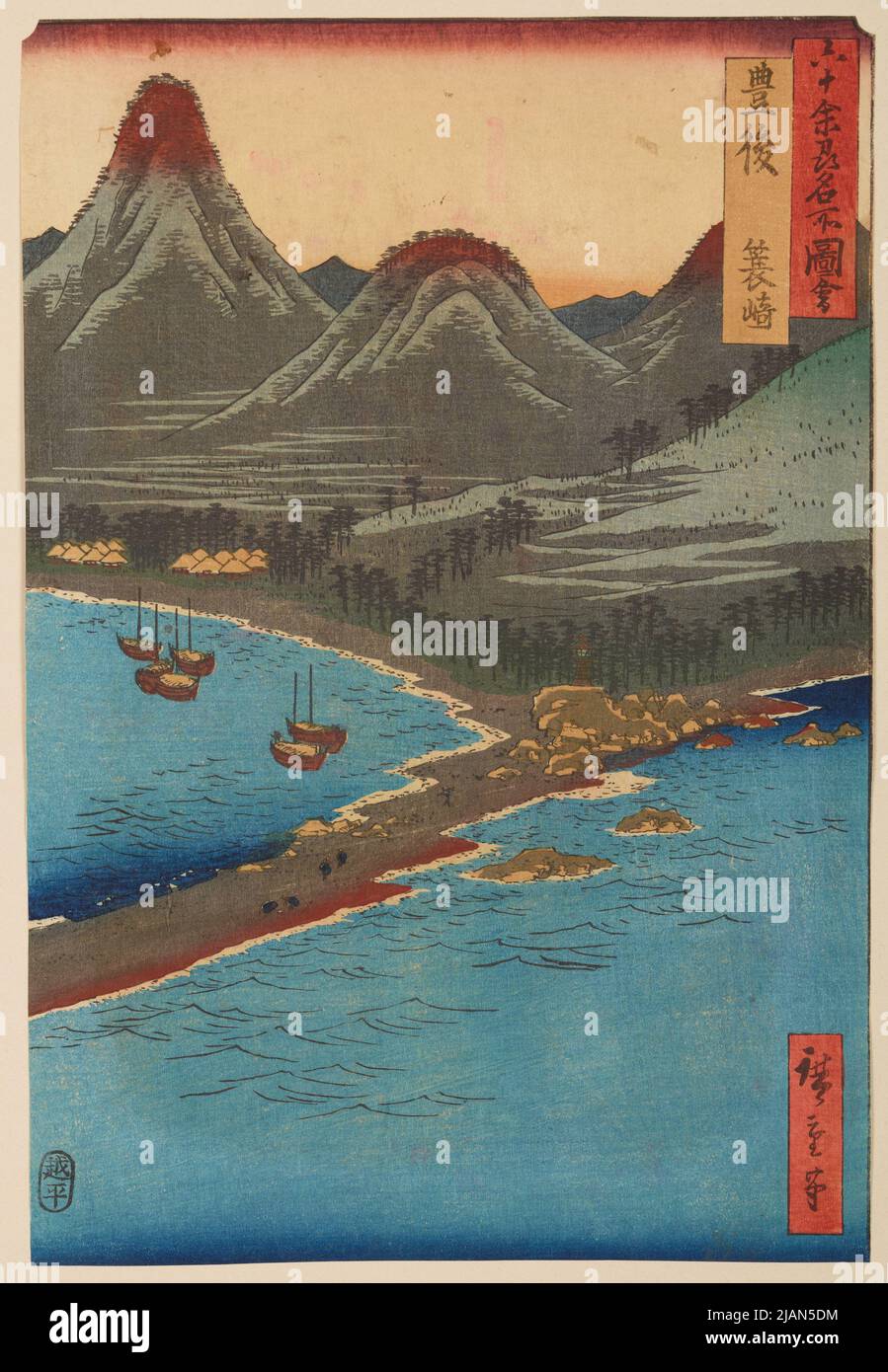 The Bungo province, from the series: Views of famous places in about ...