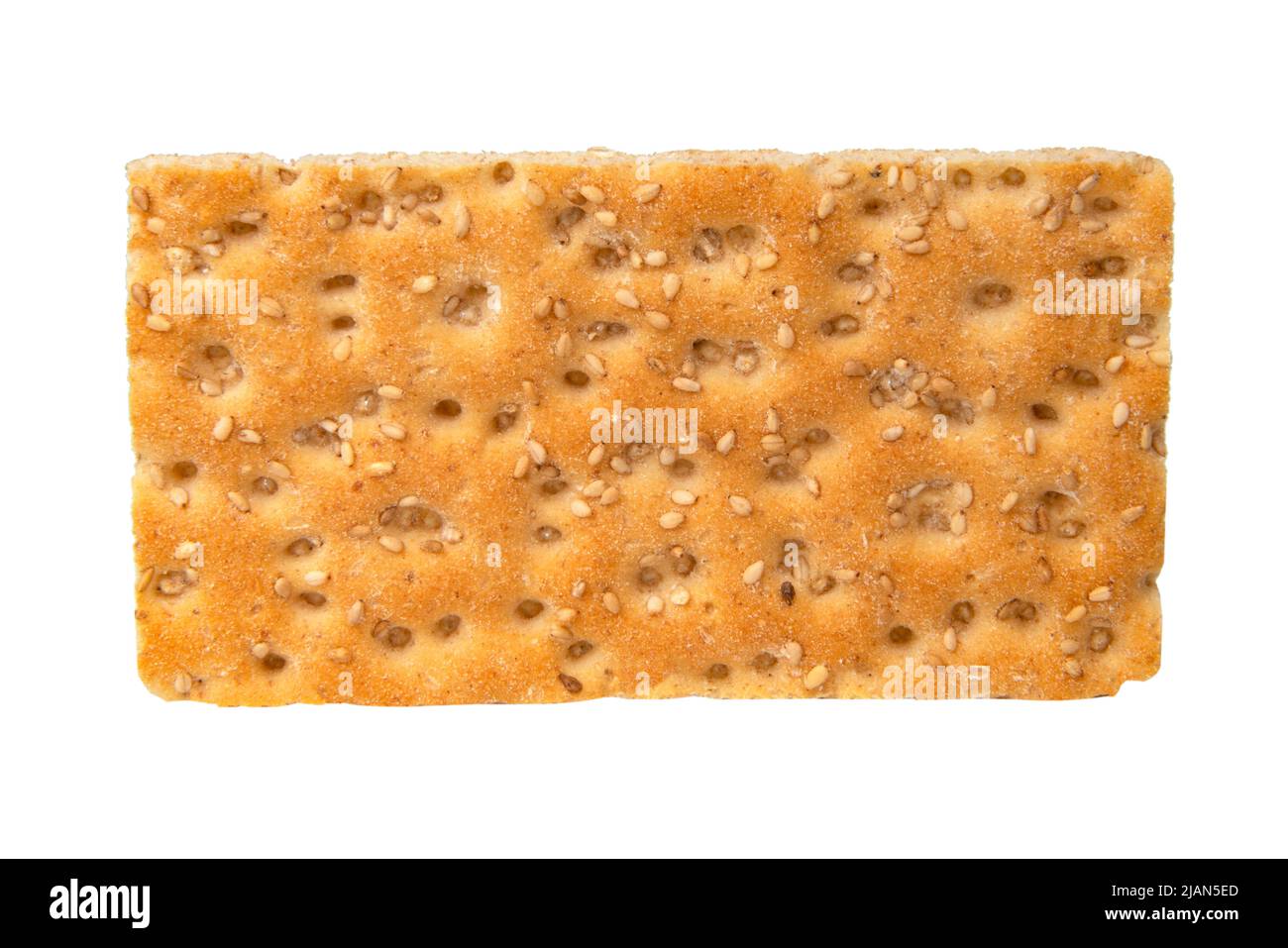 Premium crispbread with sesame seeds isolated on the white background ...