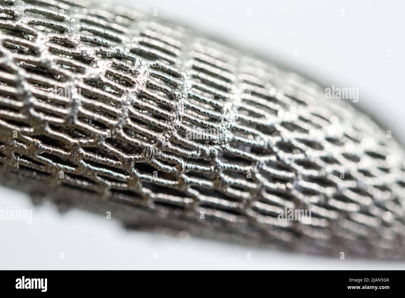 Model printed on 3D printer for metal close-up macro. Three-dimensional ...
