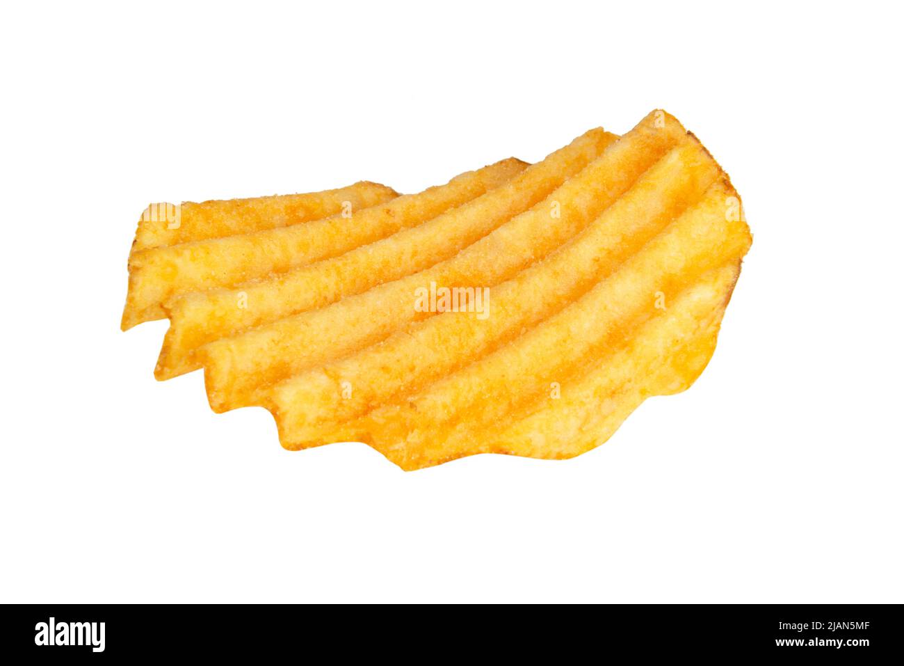 Wavy chips potato isolated on the white background Stock Photo - Alamy