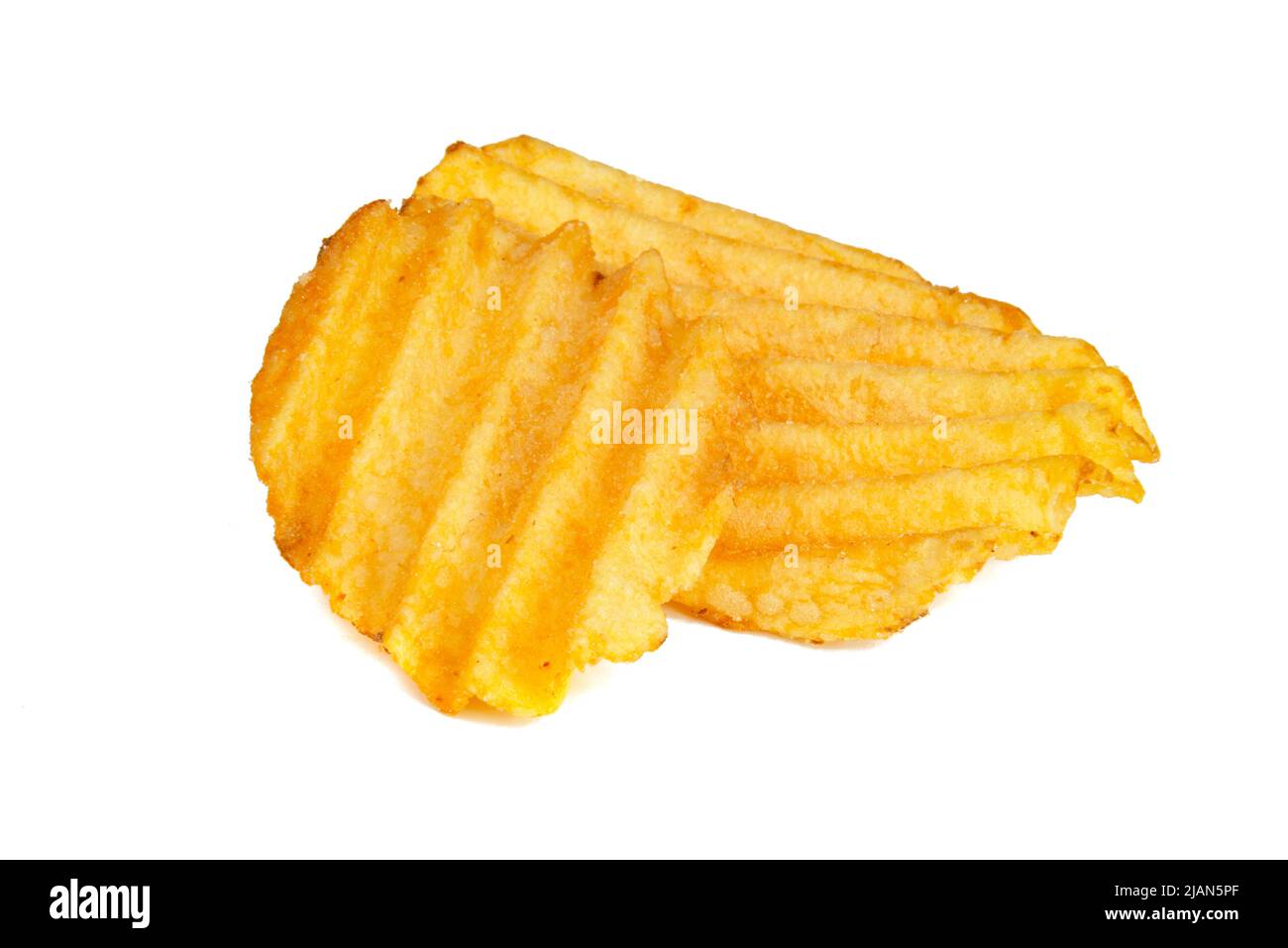 Wavy chips potato isolated on the white background Stock Photo - Alamy