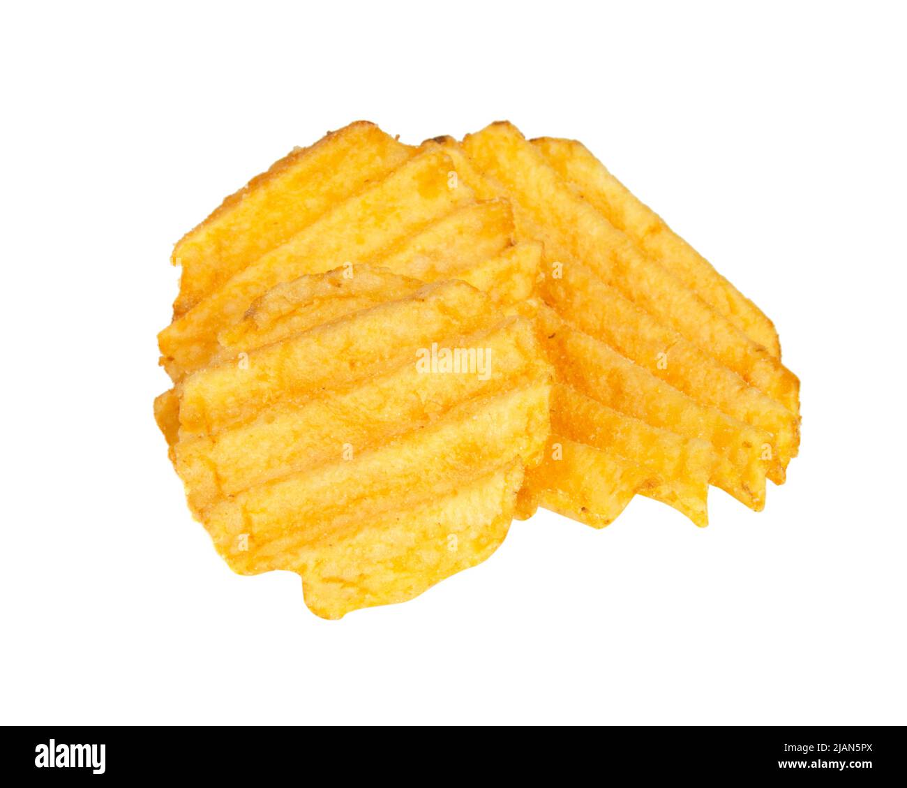 Wavy chips potato isolated on the white background Stock Photo - Alamy