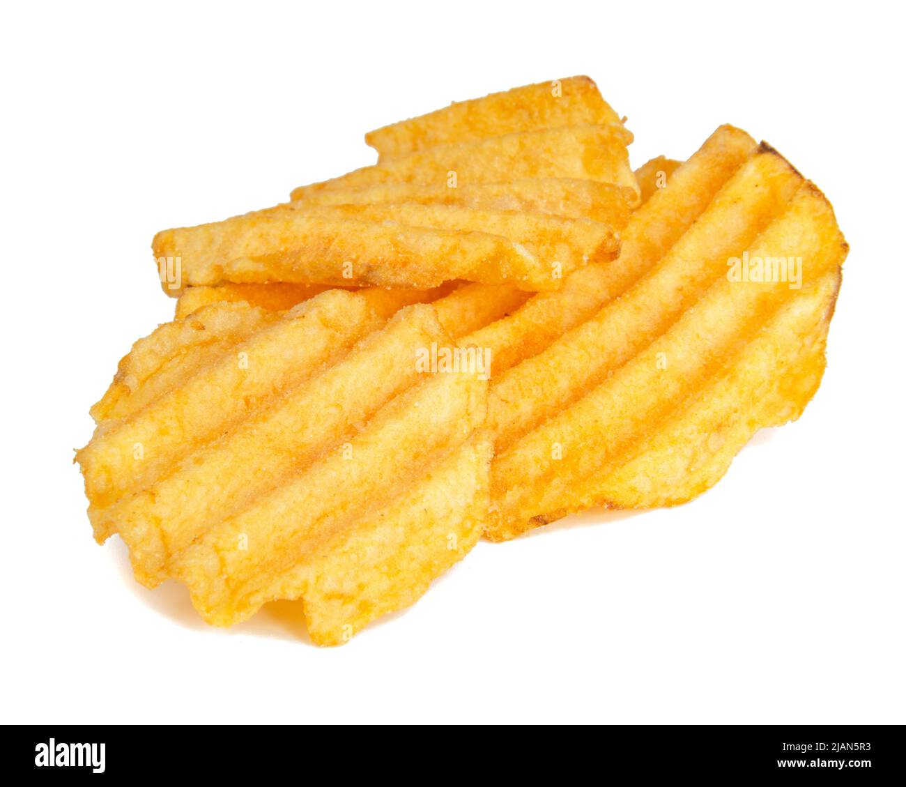 Wavy chips potato isolated on the white background Stock Photo - Alamy