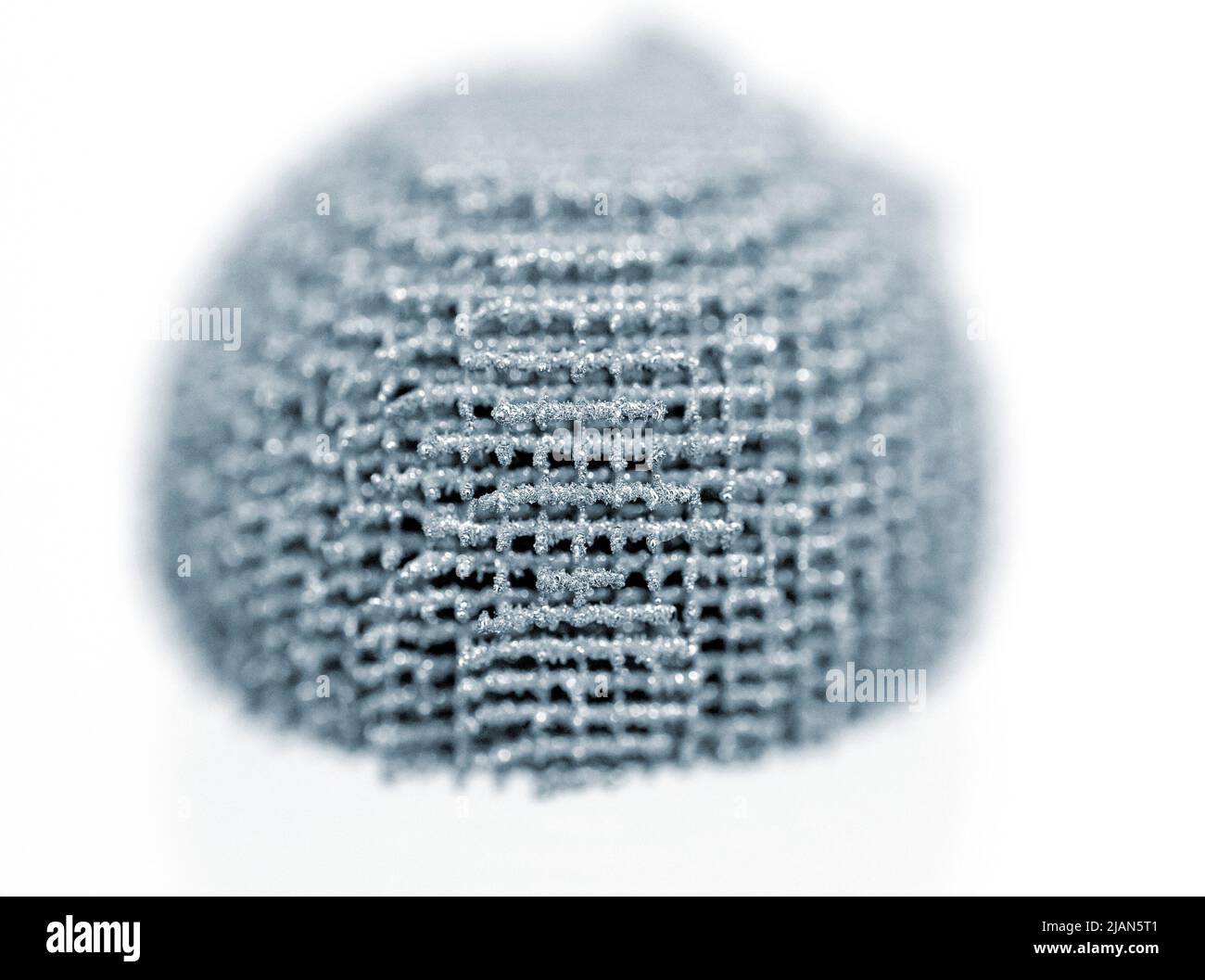 Model printed on 3D printer for metal close-up macro. Three-dimensional ...