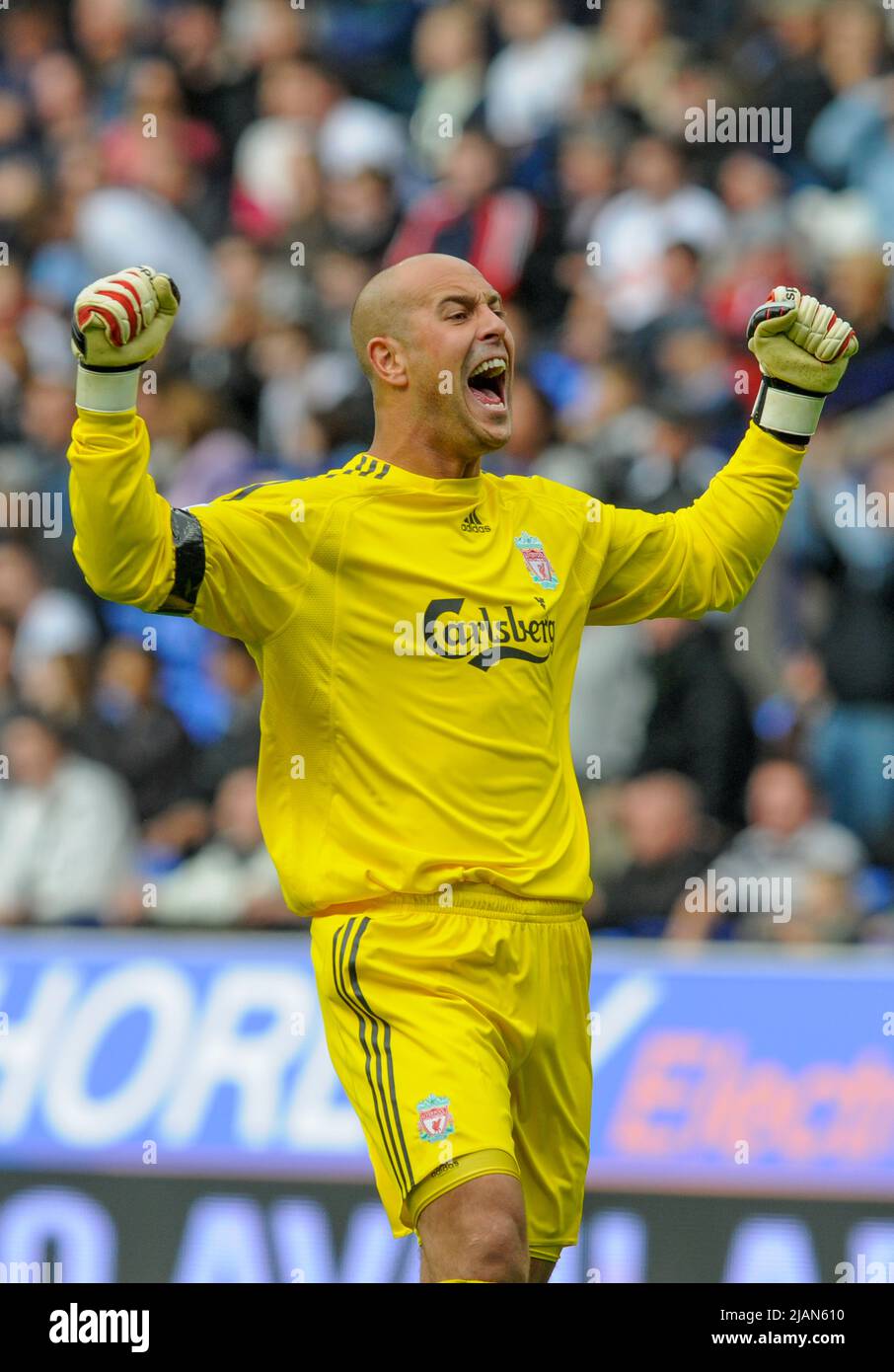 Liverpool Goalkeeper Pepe Reina 2009 Stock Photo - Alamy