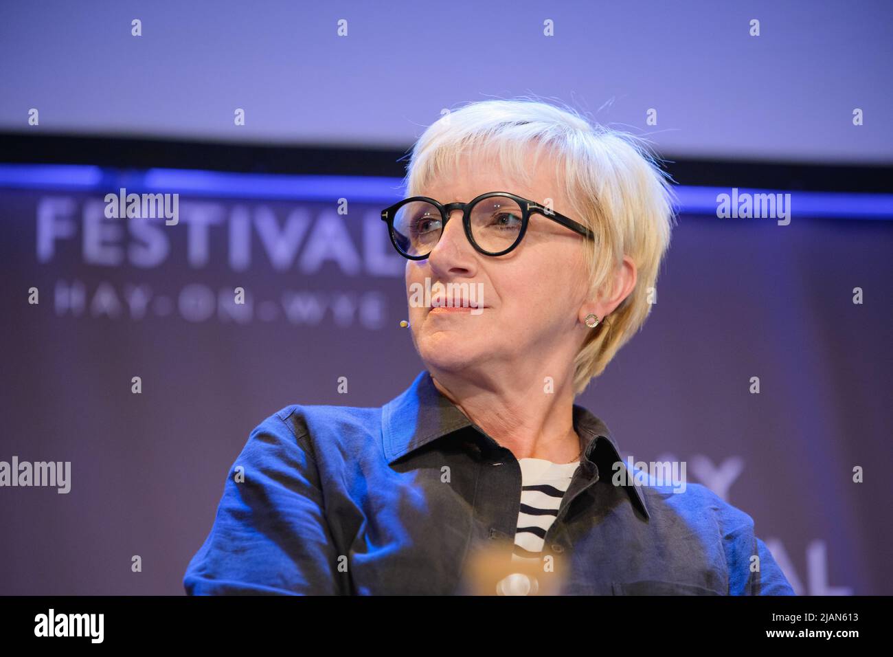 Hay-on-Wye, Wales, UK. 31th May, 2022. Harriet Lamb, Mark Lynas, Nina ...