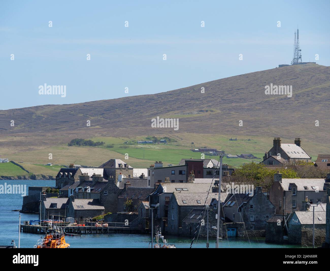 the city of Lerwick and the shetland island Stock Photo - Alamy