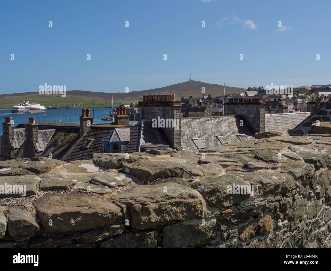 the city of Lerwick and the shetland island Stock Photo - Alamy