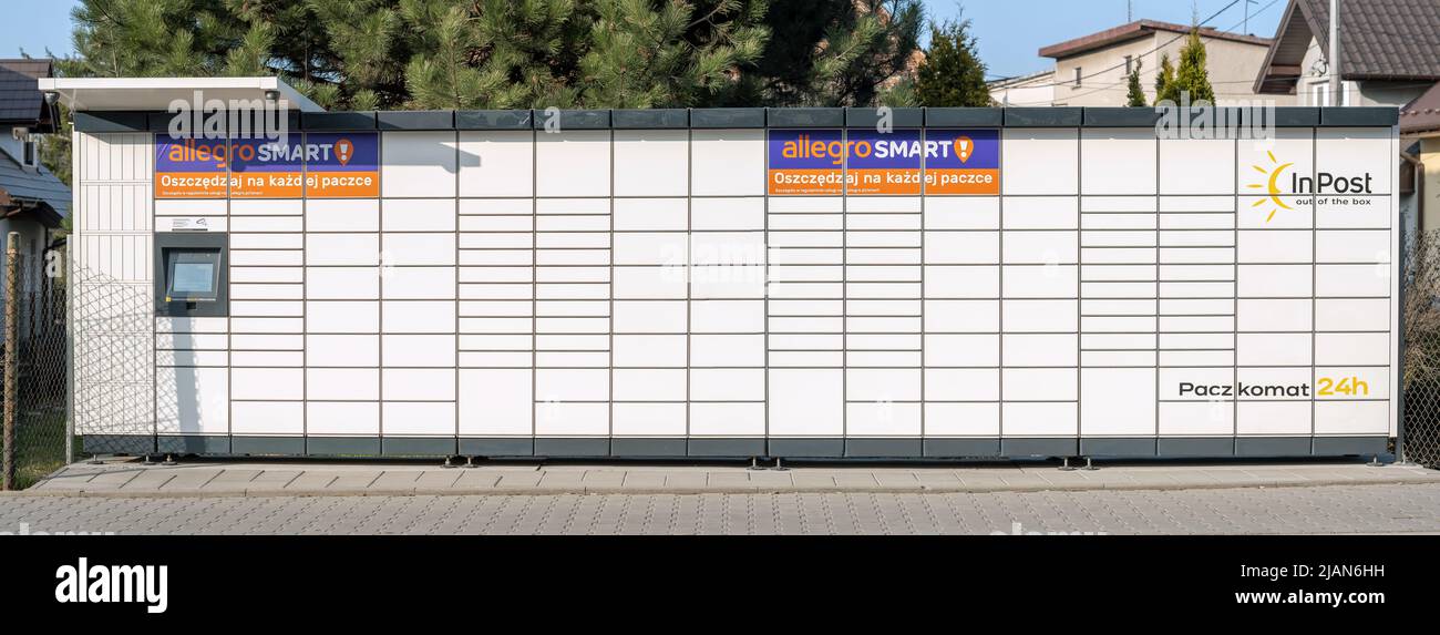 Inpost company parcel locker automated postal box self service mail ...
