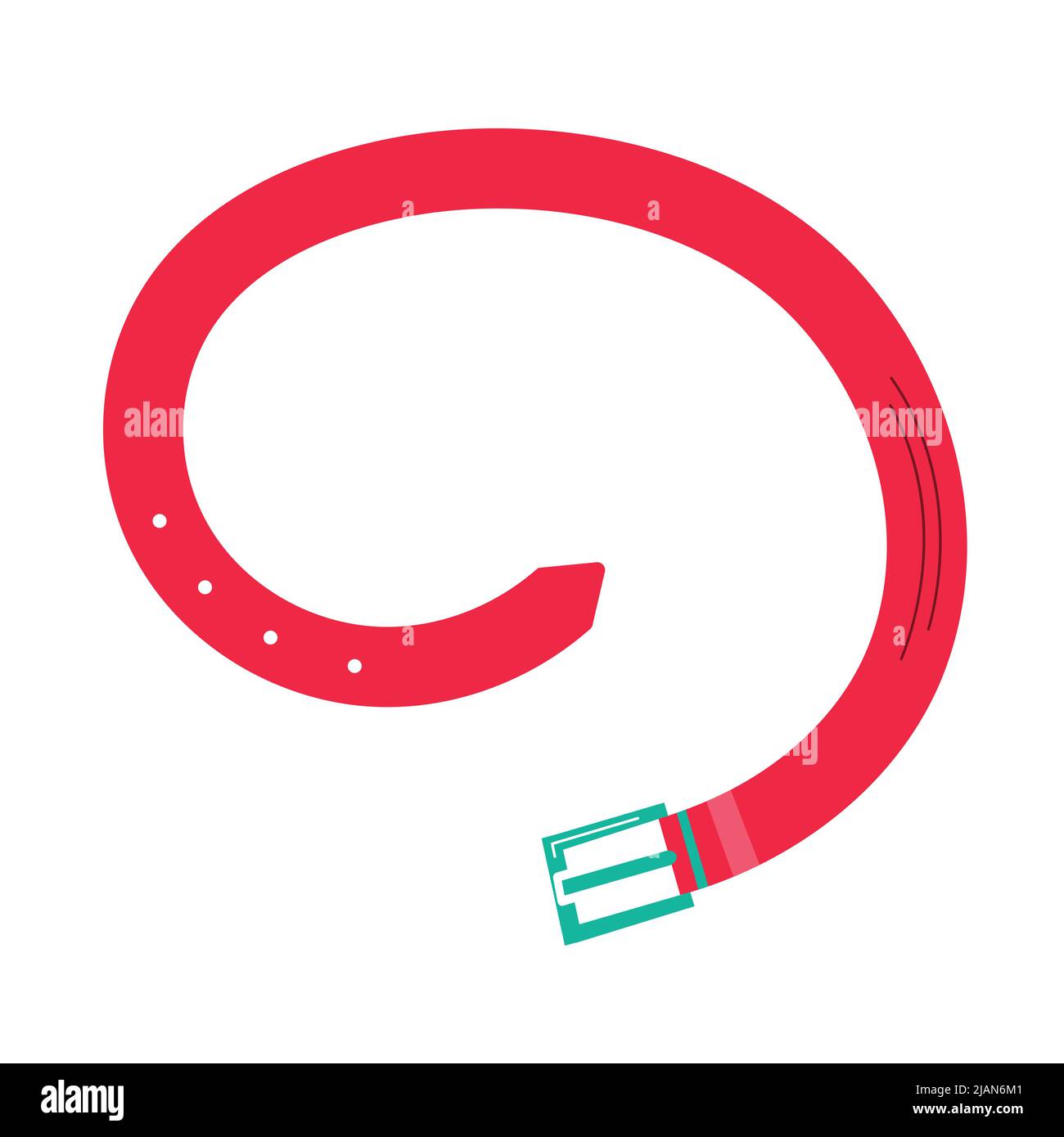Red leather strap Stock Vector Images - Alamy