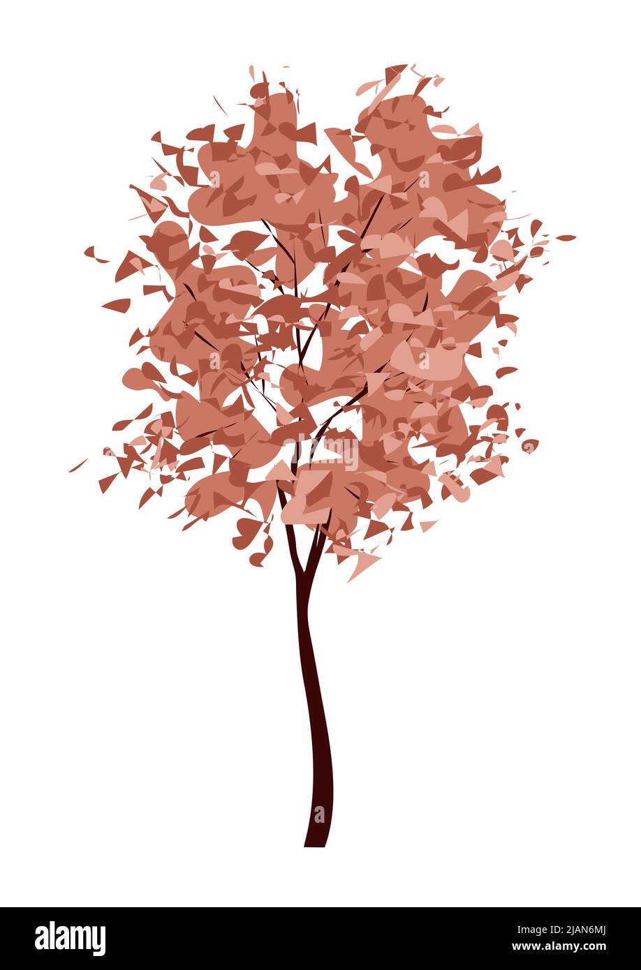 One autumn tree. Template element for design and decoration. Nature and ...