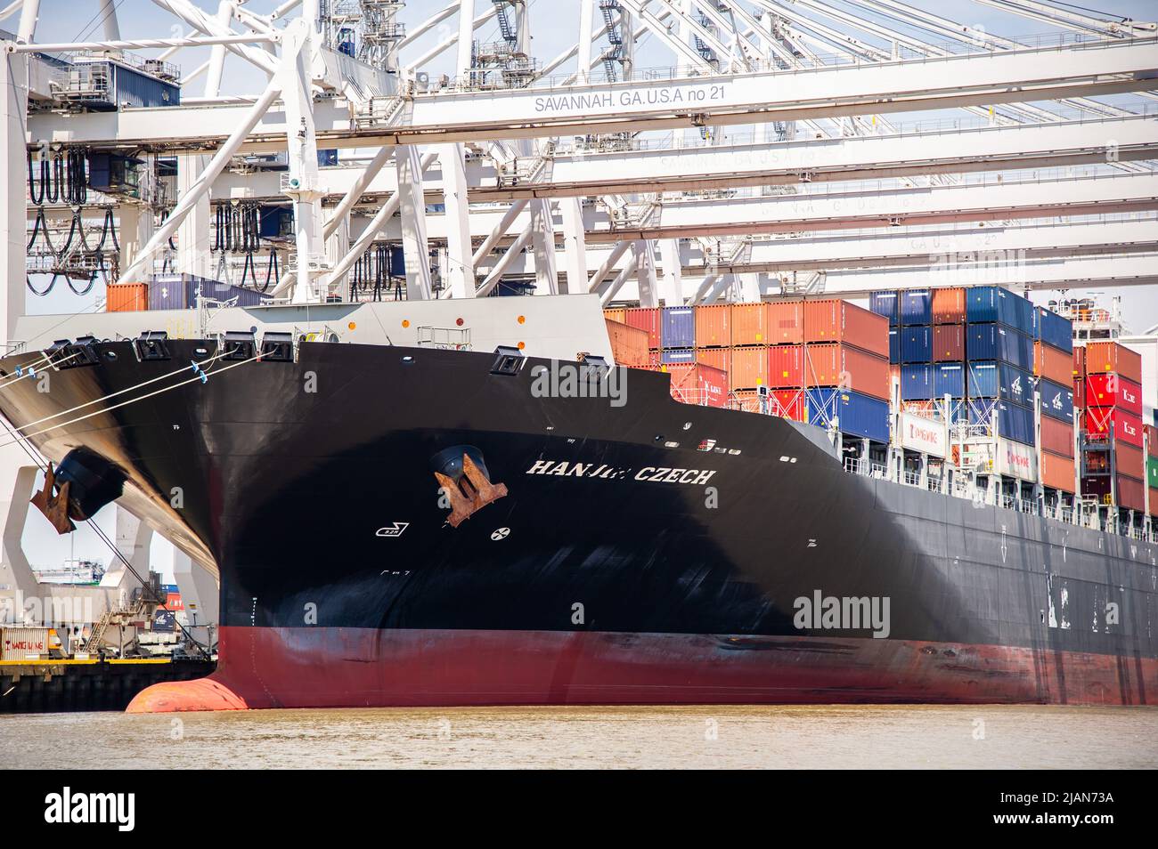 Stock images of the COSCO Development container ship, the largest ...