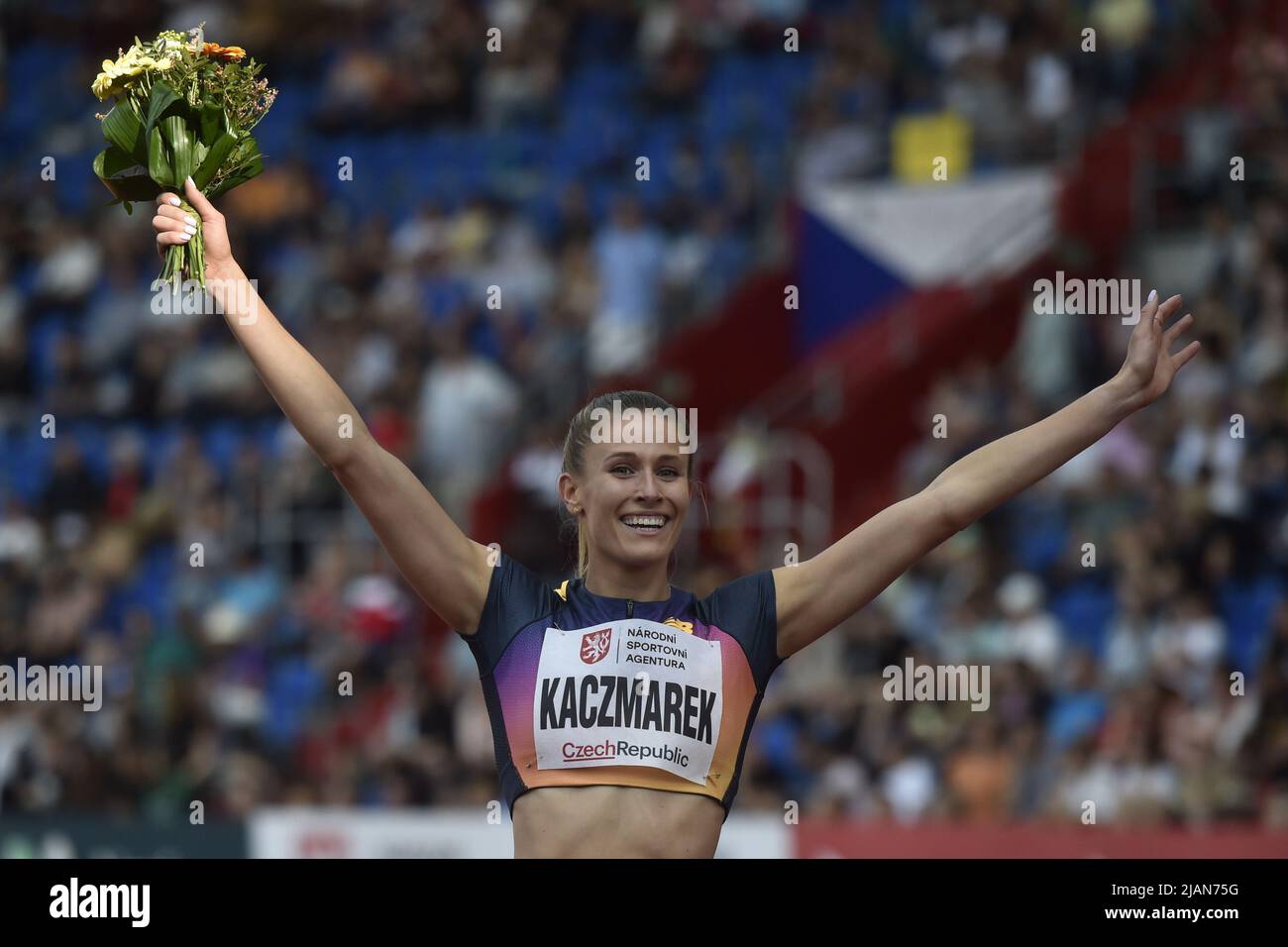 Cr, Ostrava. 31st May, 2022. Polish athlete sprinter Natalia Kaczmarek ...