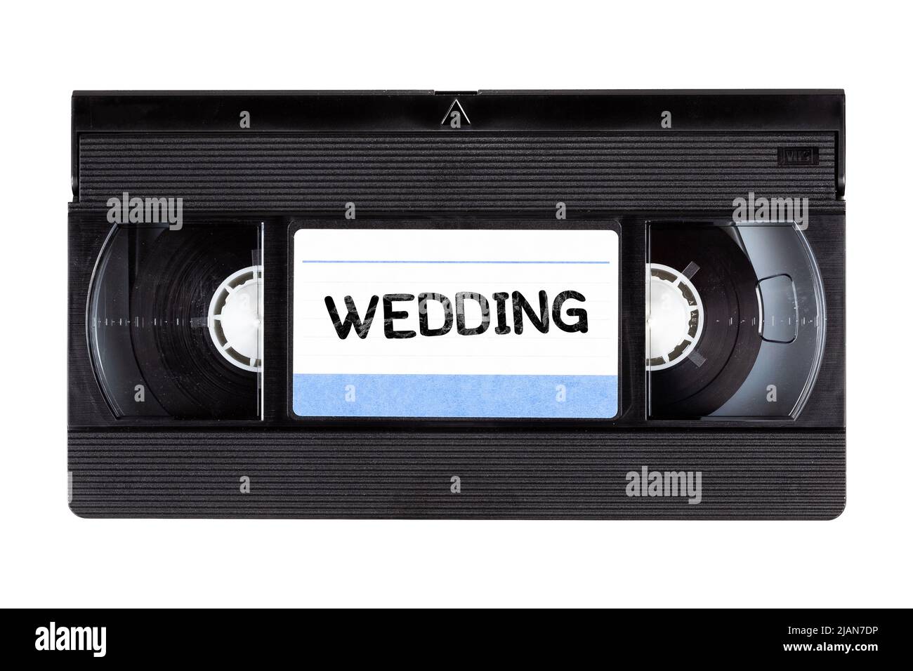 Old classic traditional VHS cassette tape archival wedding recording ...