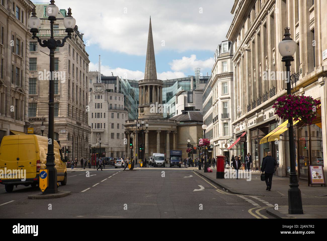 All Souls Langham Place with the BBC studio in the background - London ...