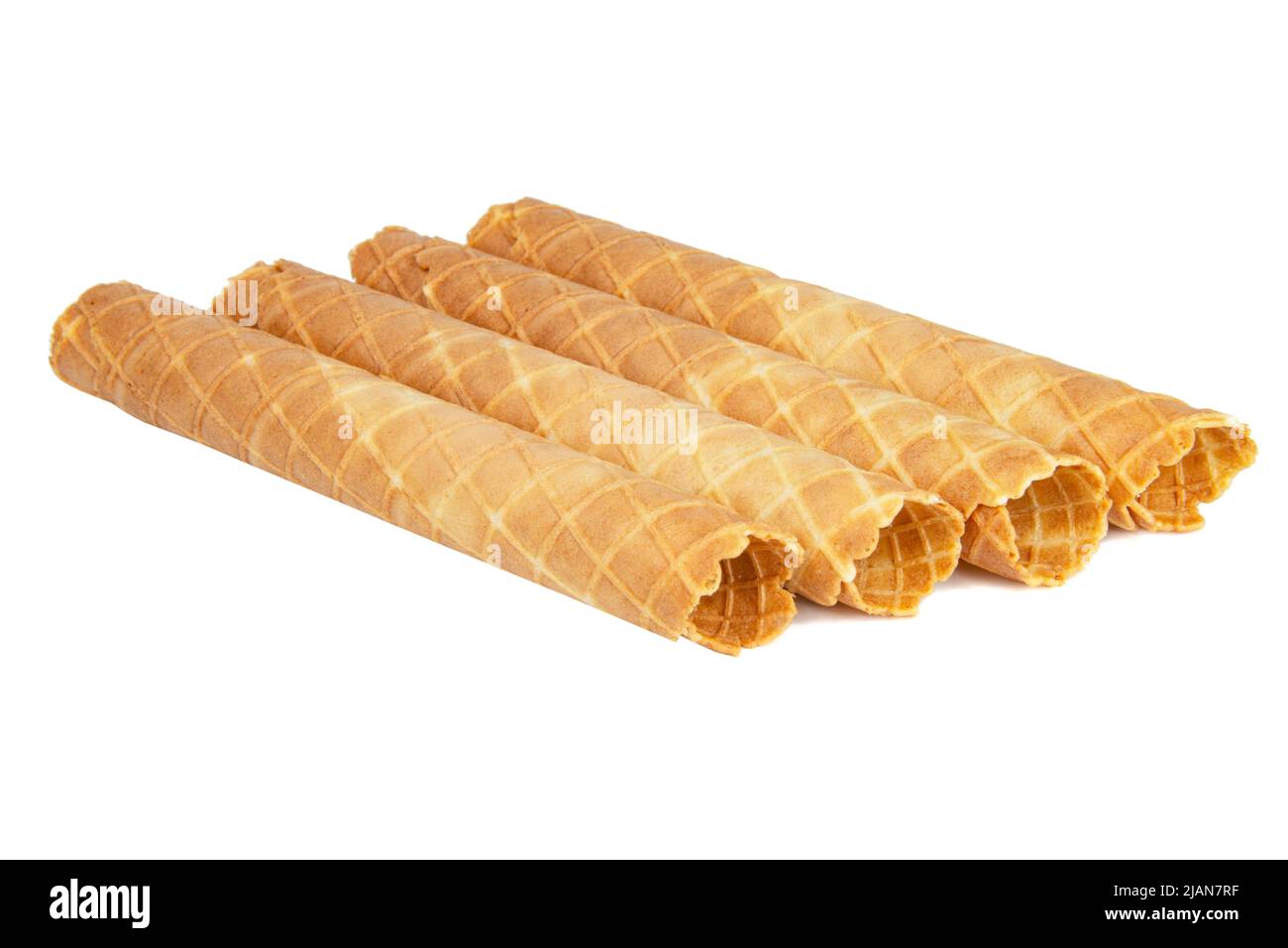 Wafer crispy stick tube isolated on the white background Stock Photo ...