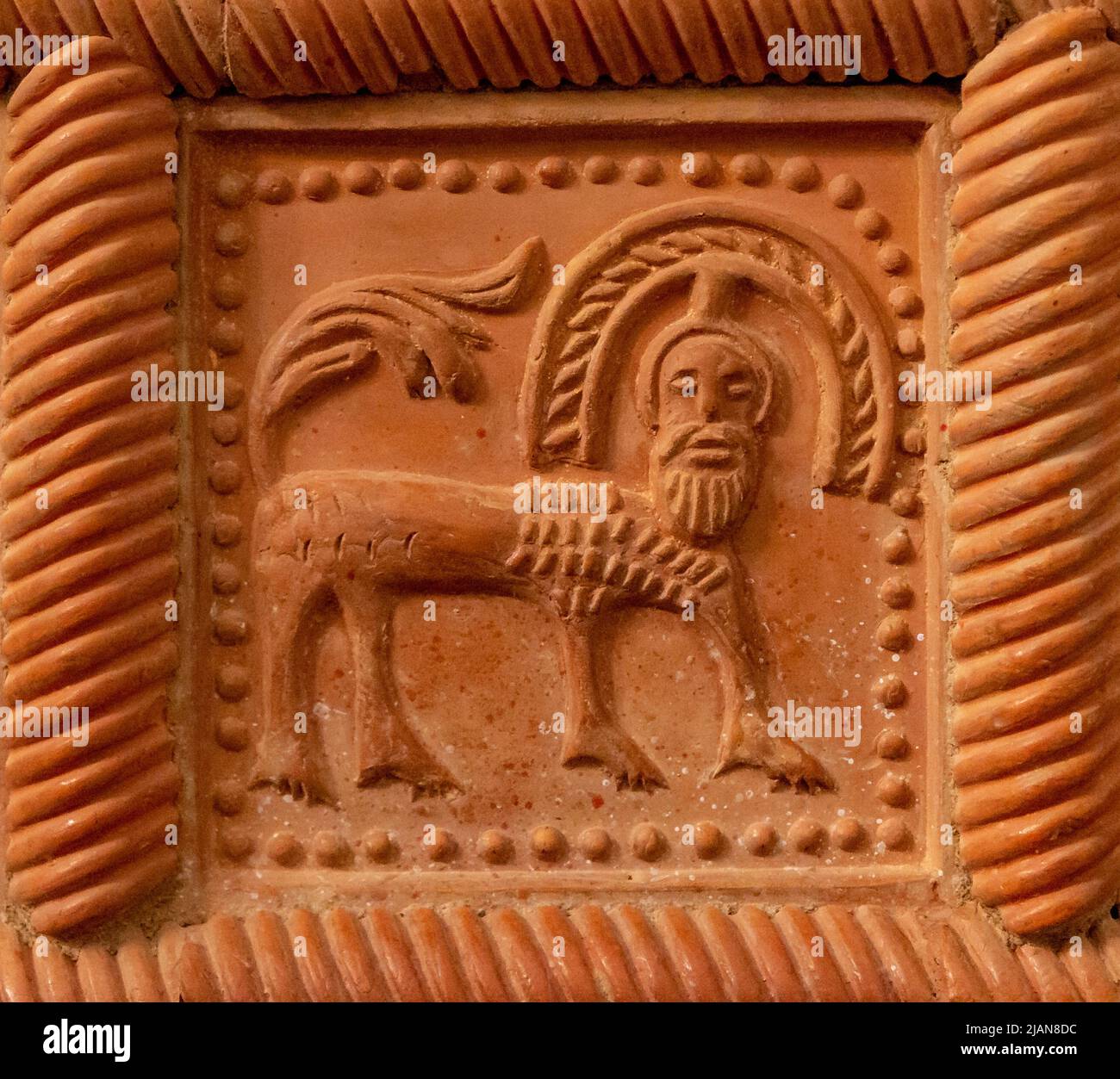 Traditional russian ornament on clay oven tiles Stock Photo - Alamy