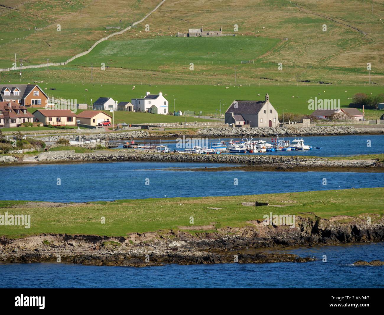 the city of Lerwick and the shetland island Stock Photo - Alamy