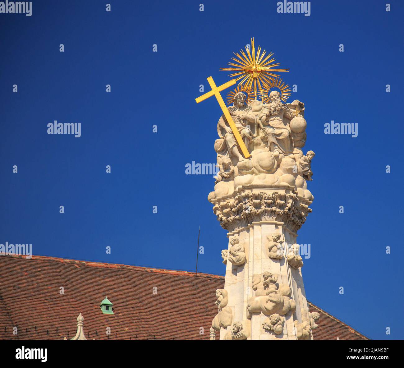 Statue of the Holy Trinity, Budapest, Hungary Stock Photo - Alamy