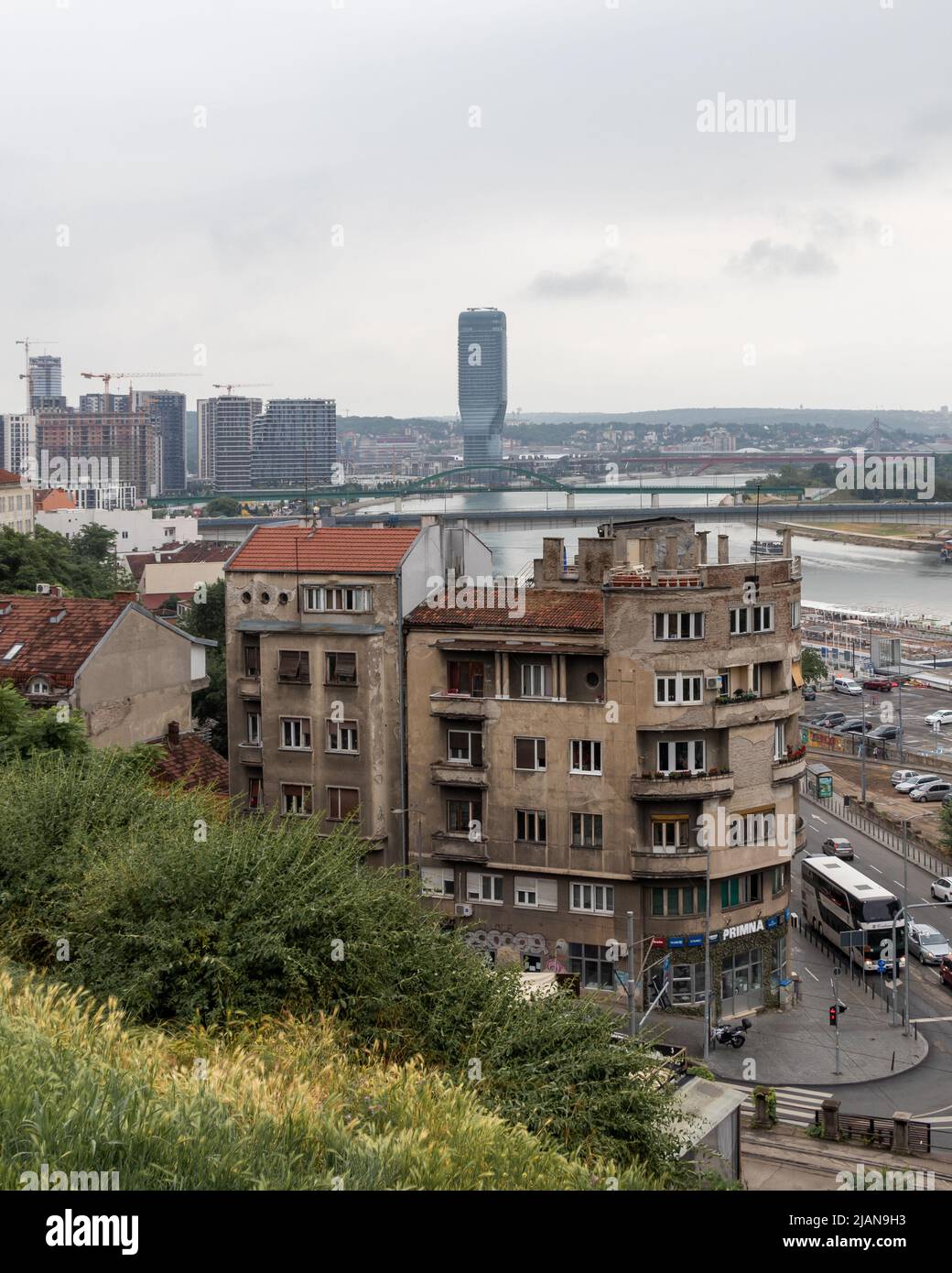 Belgrade, Serbia - May 29, 2021: View of Belgrade old buildings and ...