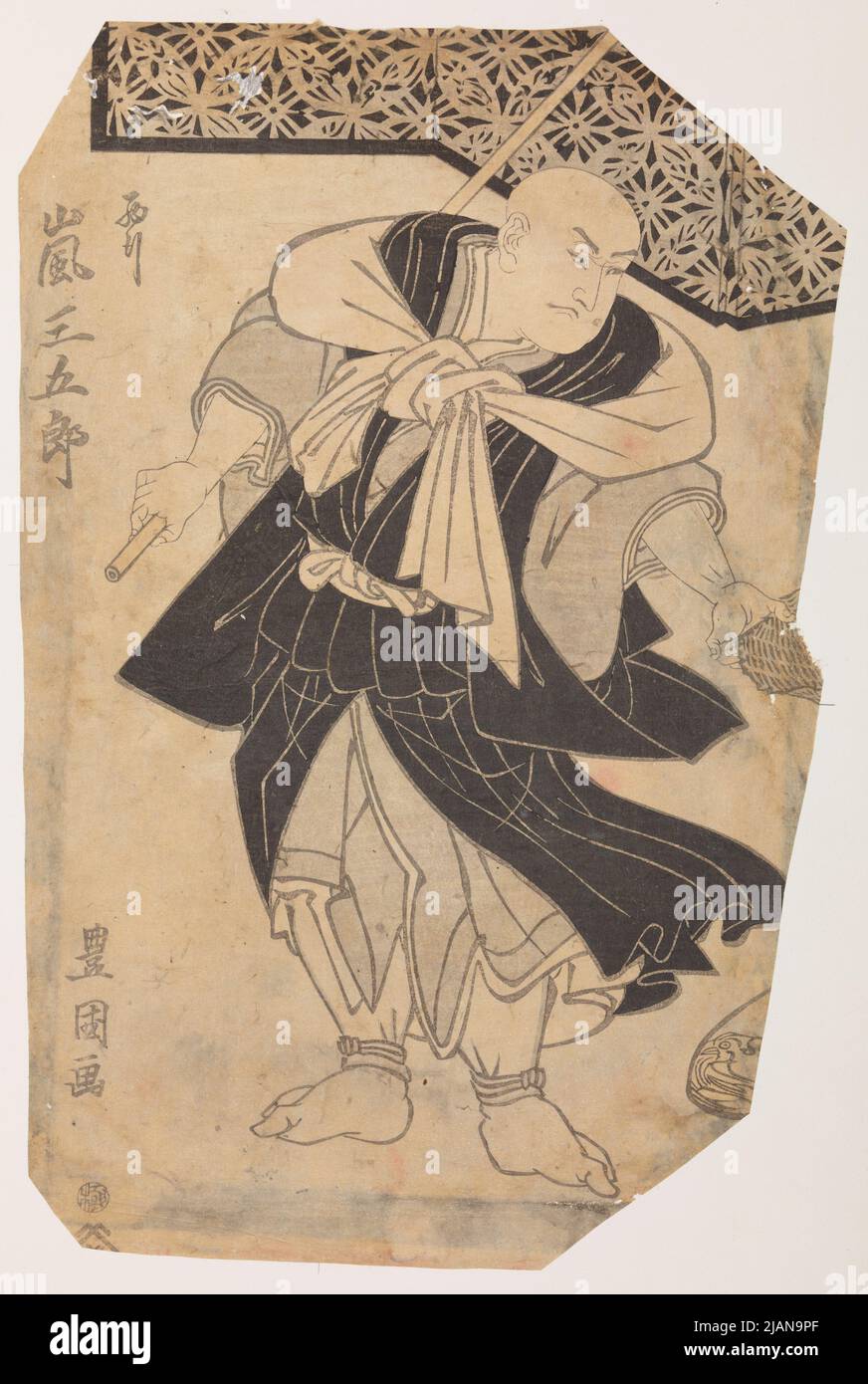 The actor Arashi Sangoro in the role of a wandering monk Utagawa ...