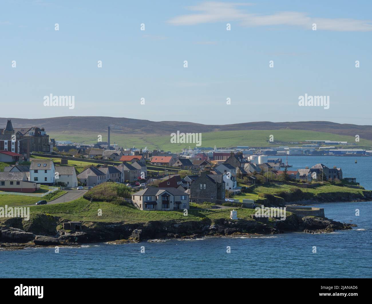 the city of Lerwick and the shetland island Stock Photo - Alamy
