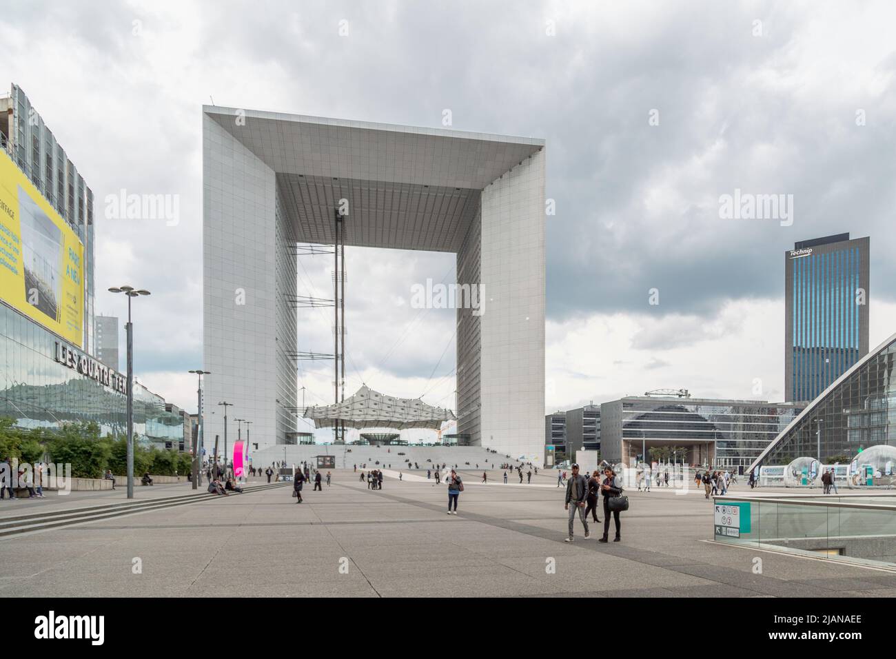 Paris, France, March 31 2017: Grand Arch in most important business ...