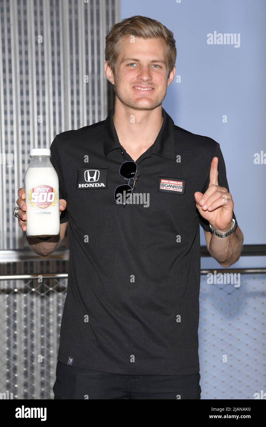 Swedish race car driver Marcus Ericsson, winner of the 106th running of ...