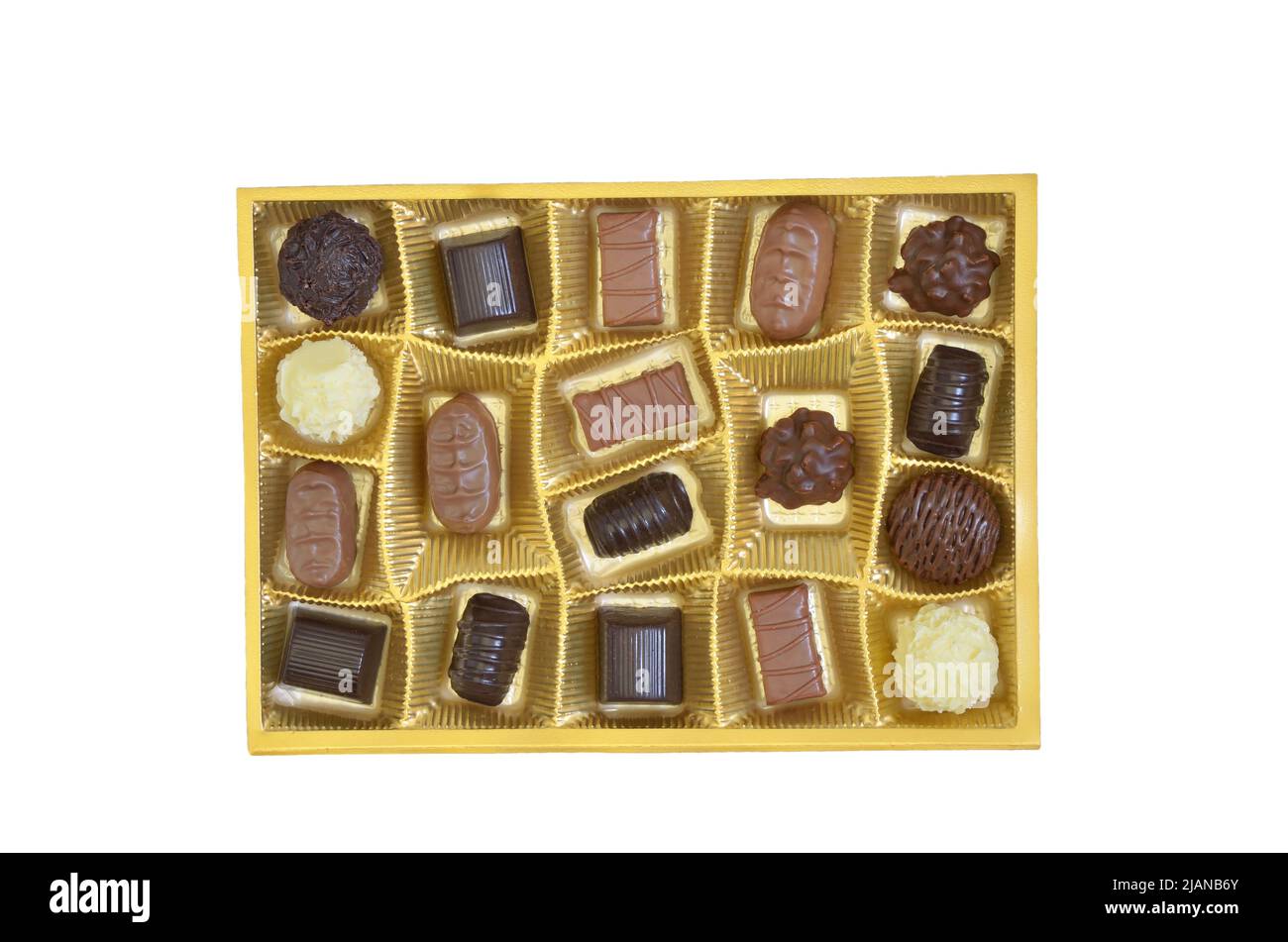Top View of a Box of Chocolates top view of a box of chocolates, close ...