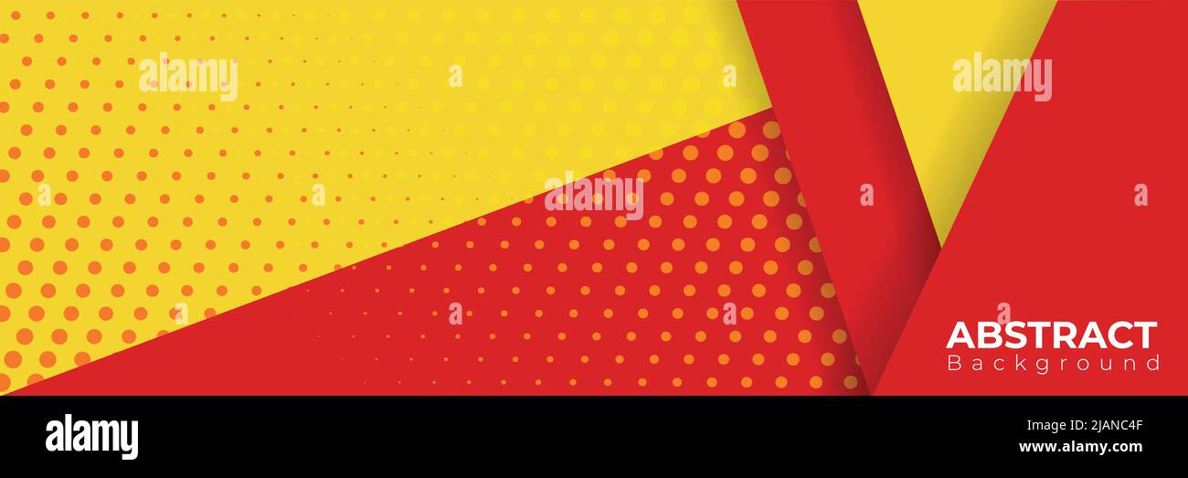Red and yellow vector abstract background with polka dots. Modern and ...