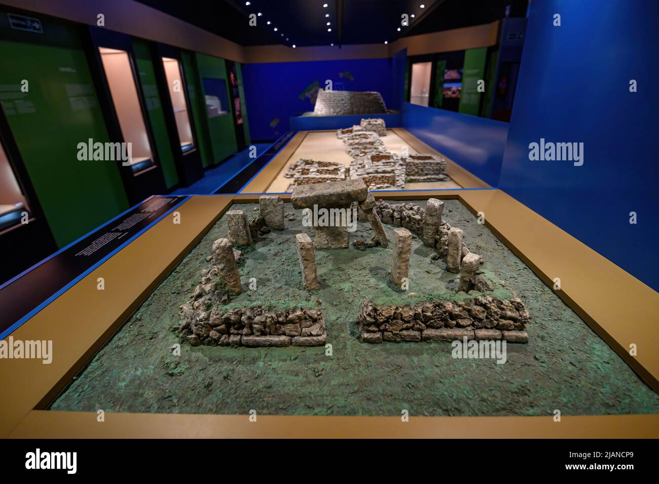Barcelona, Spain. Artefacts and interior of the Catalan Museum of ...