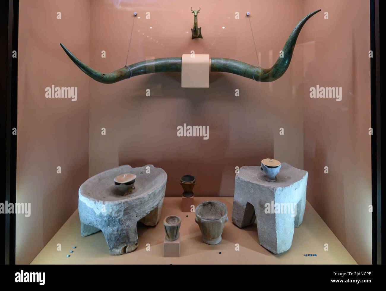 Barcelona, Spain. Artefacts and interior of the Catalan Museum of ...
