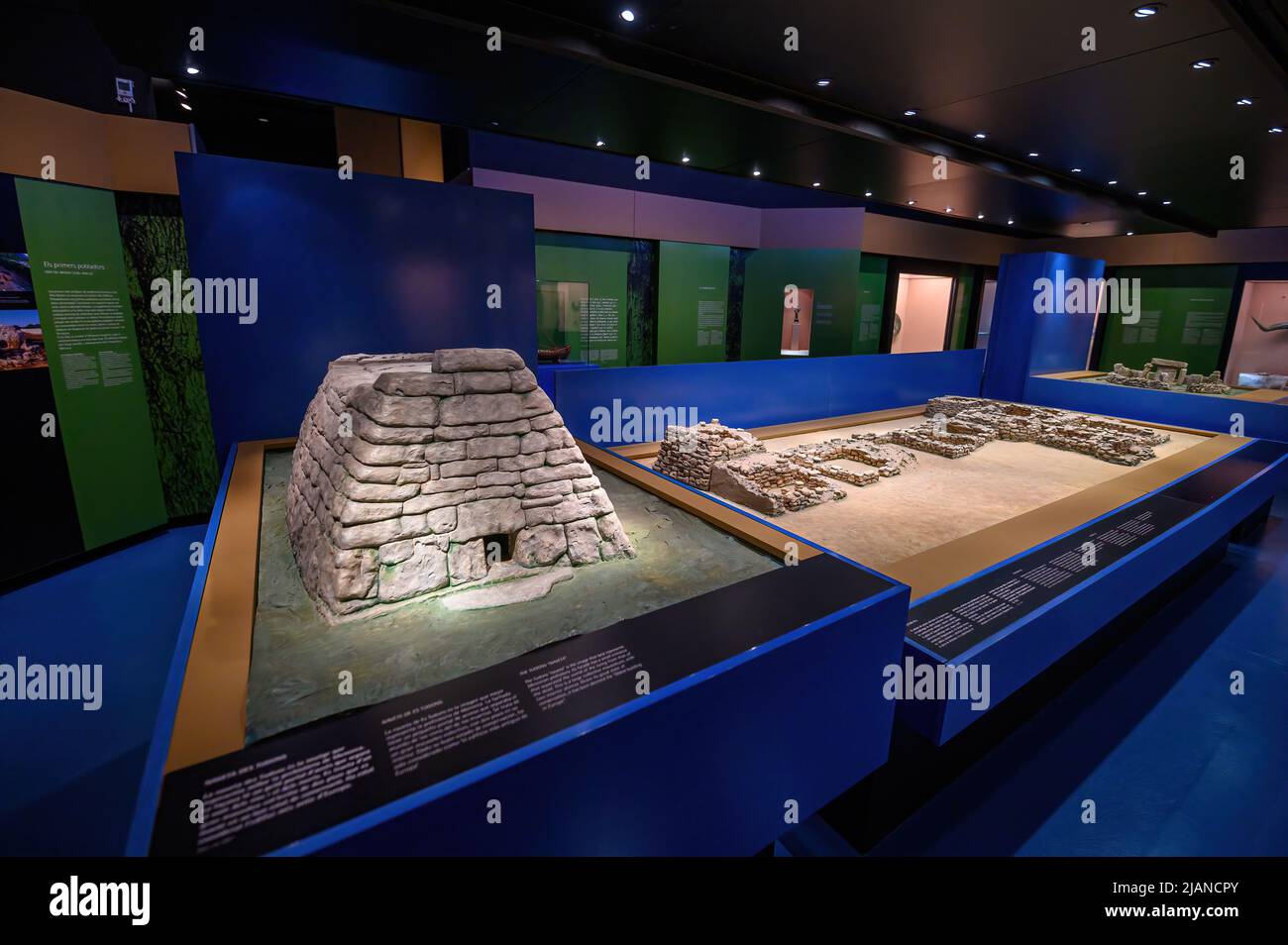Barcelona, Spain. Artefacts and interior of the Catalan Museum of ...