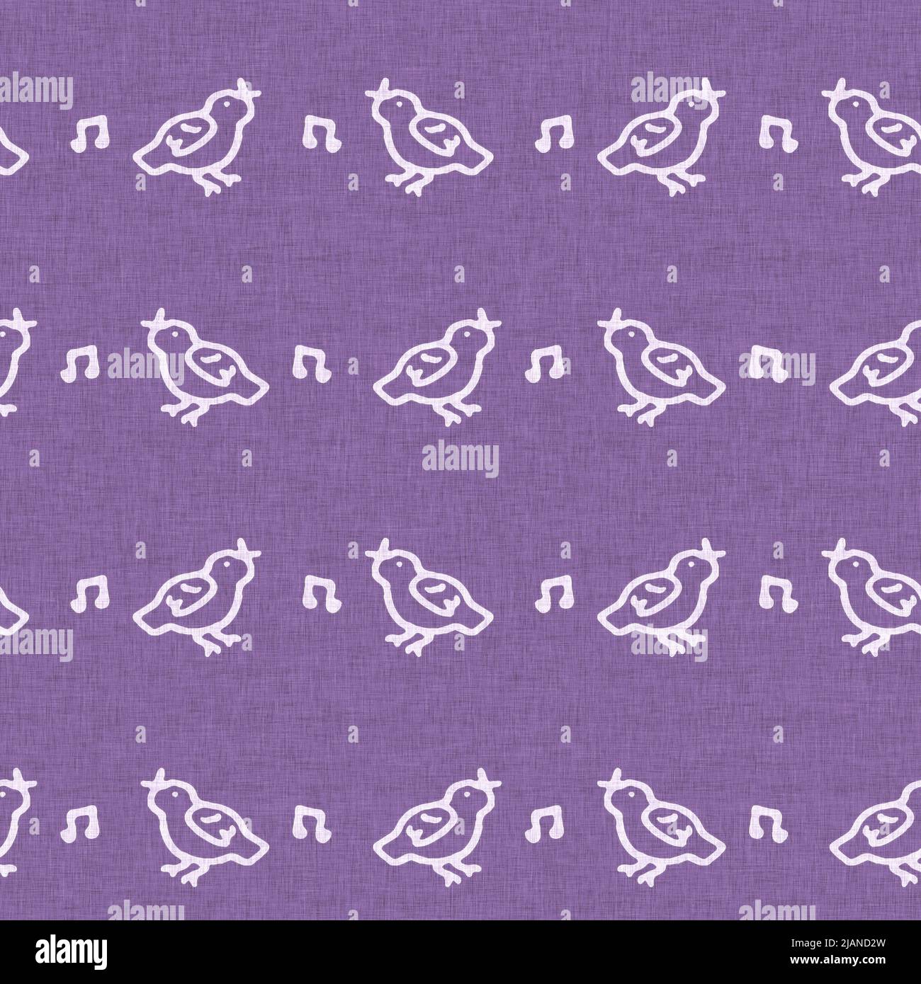 Gender neutral bird in sky seamless raster purple background. Simple ...